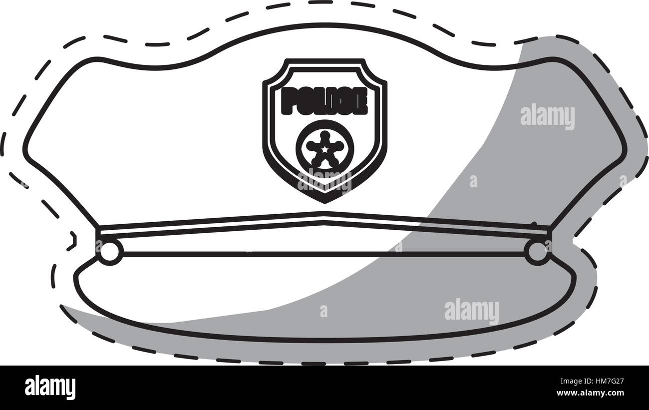 figure hat police icon image, vector illustration Stock Vector Image ...