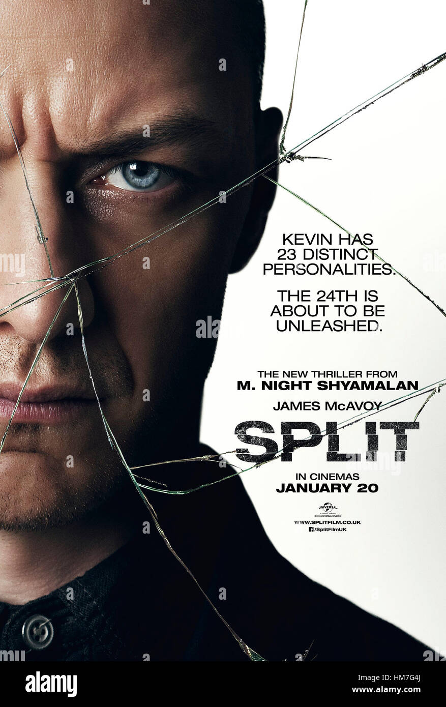 SPLIT, British poster, James McAvoy, 2016. ©Universal Pictures/courtesy ...
