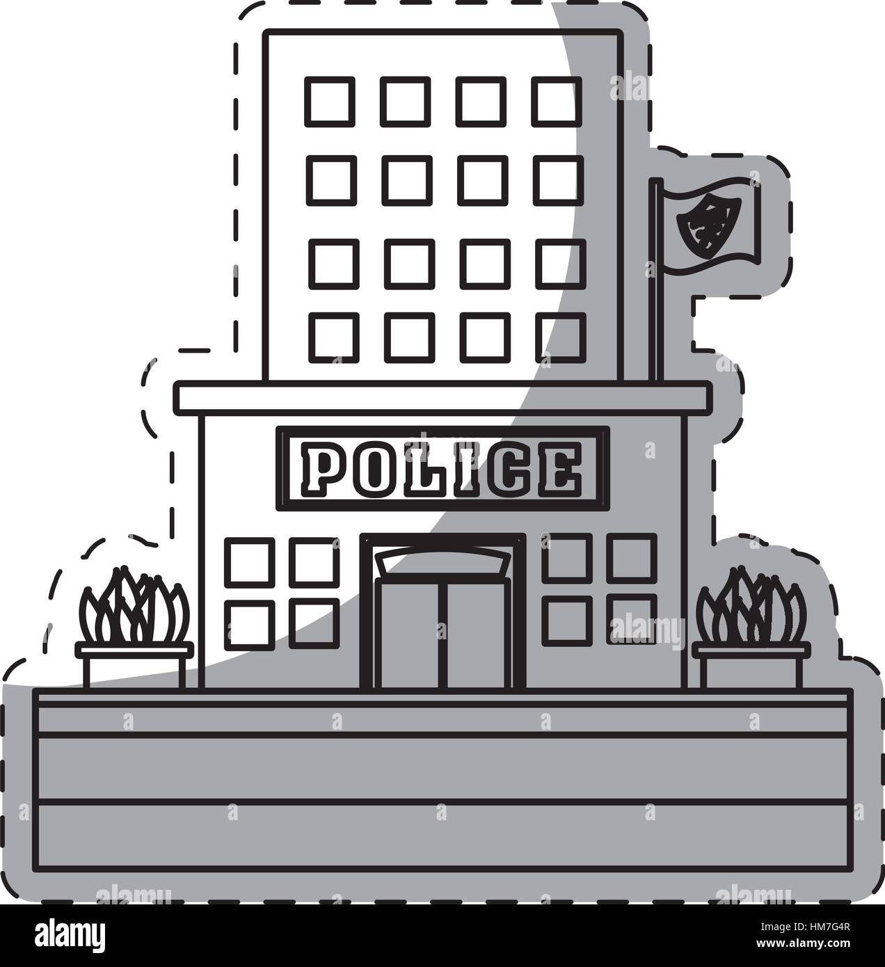 figure police station icon image, vector illustration Stock Vector ...