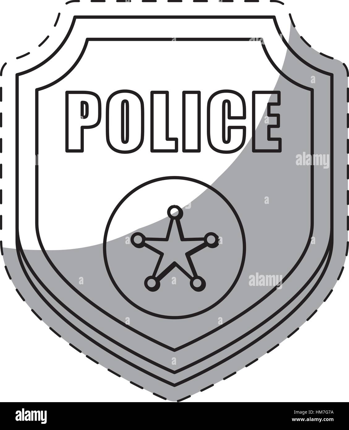 figure police badge icon image, vector illustration Stock Vector Image ...