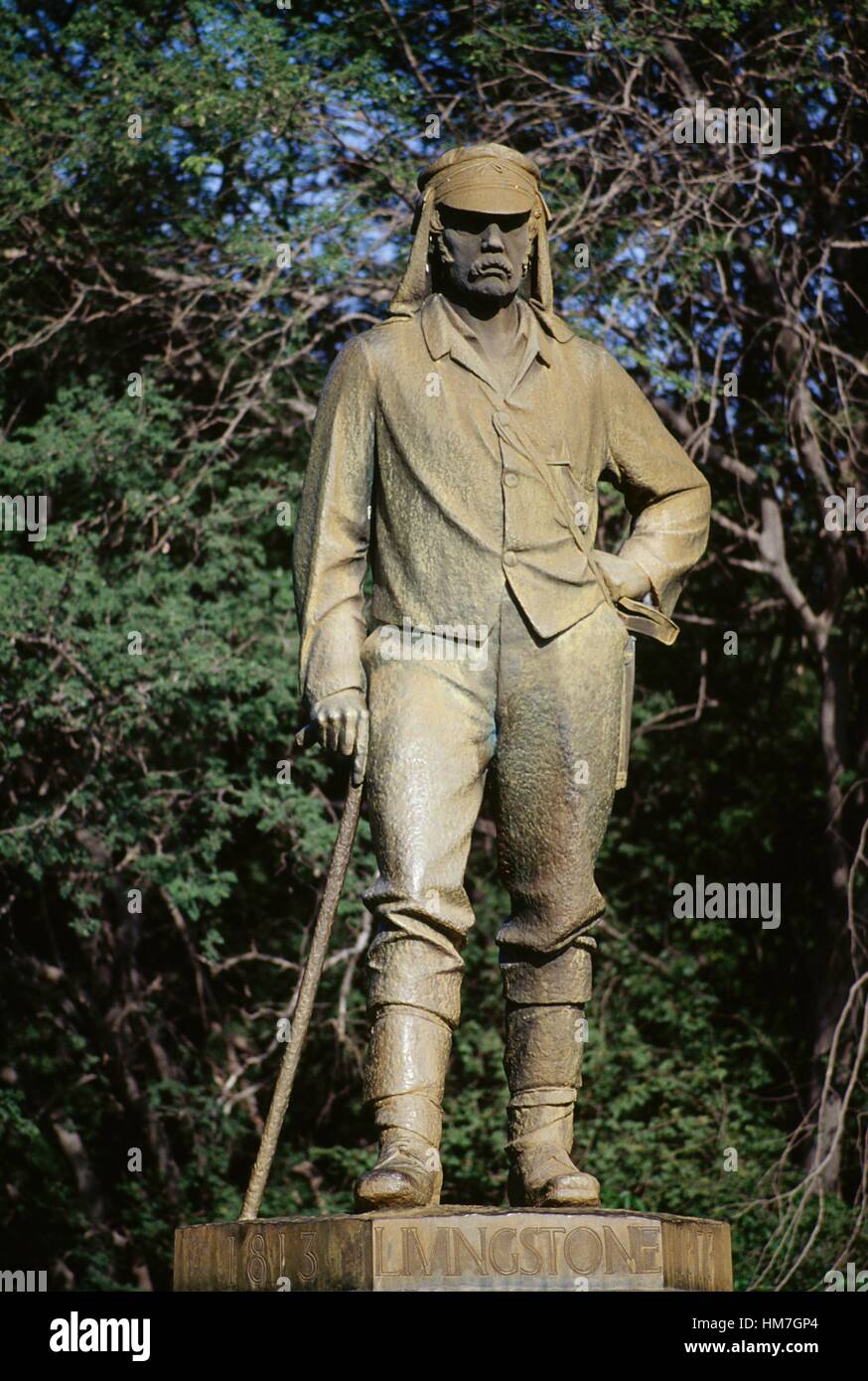 Statue of British explorer David Livingstone (1813-1873), at Victoria ...