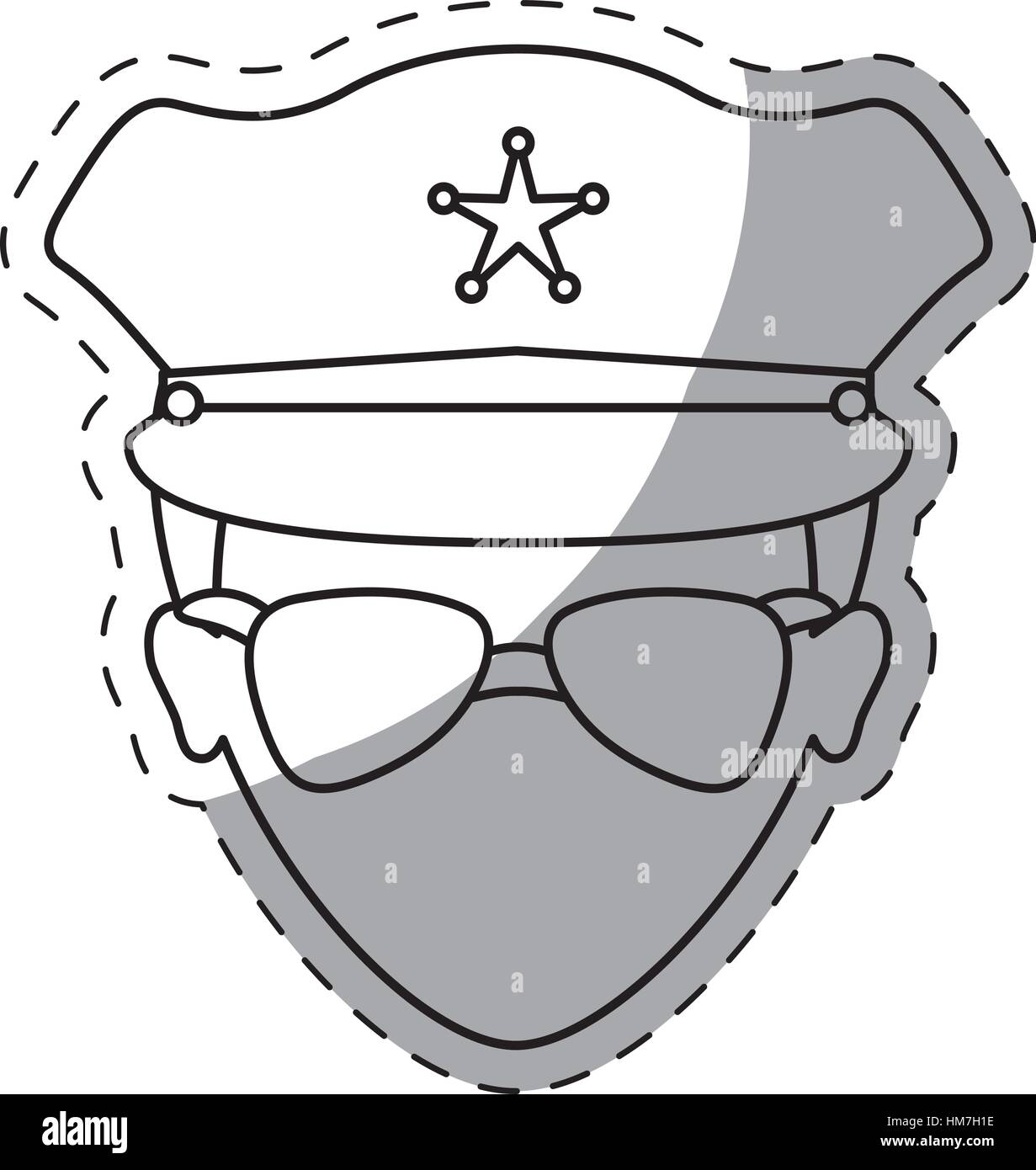 figure police face icon image, vector illustration Stock Vector Image ...