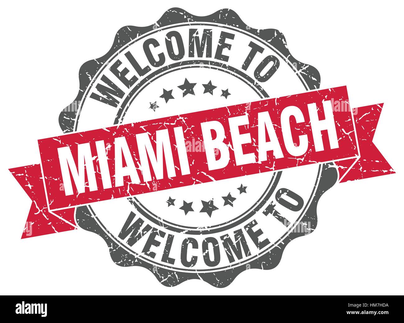 Miami beach welcome sign Stock Vector Images - Alamy