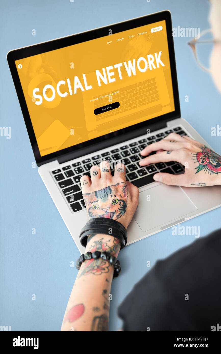 Internet Technology Social Media Concept Stock Photo - Alamy