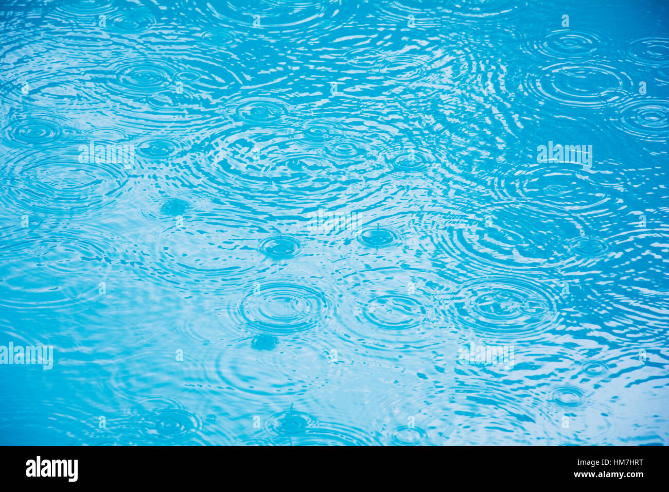 Raindrops on puddle Stock Photo - Alamy