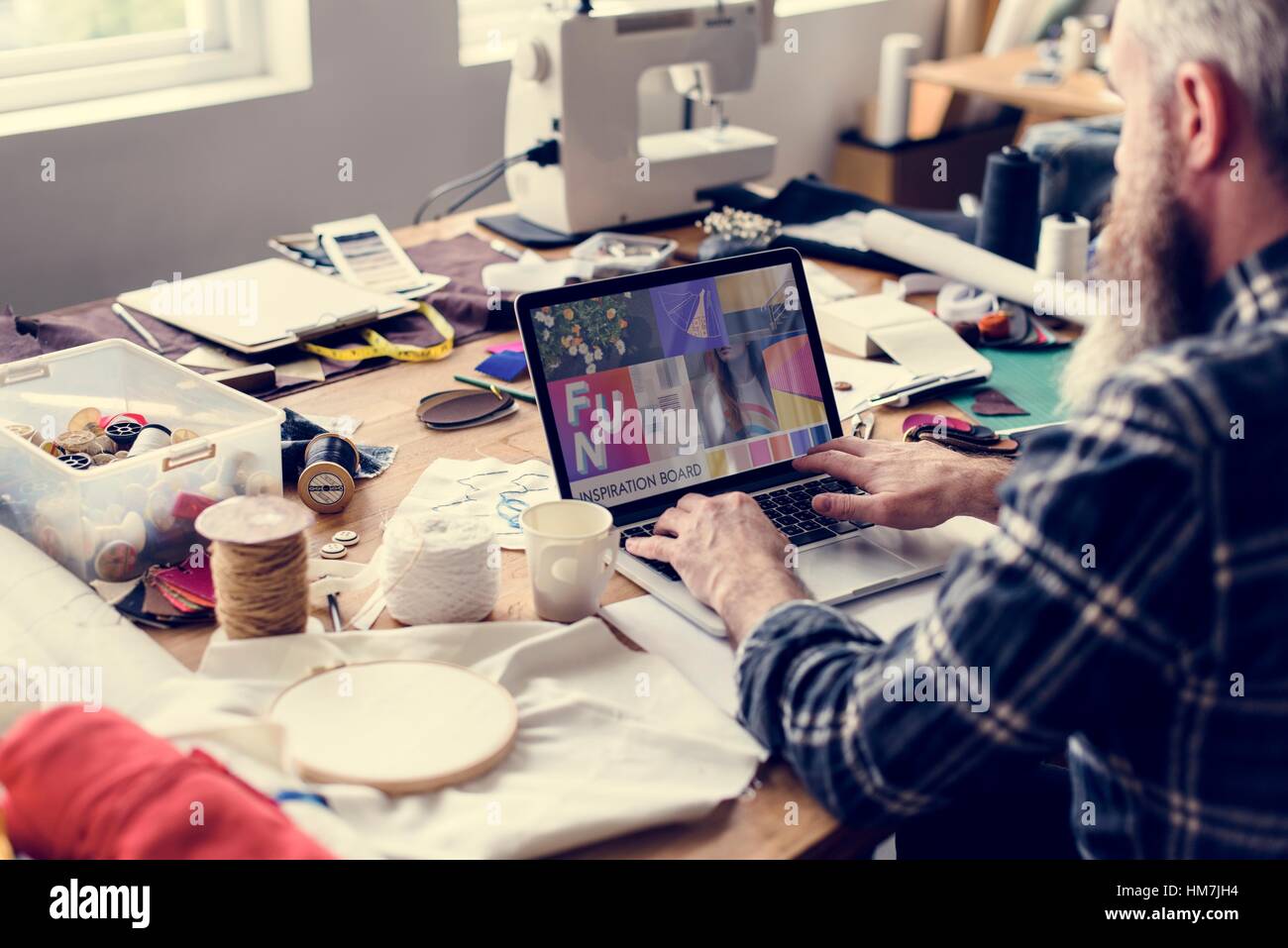 Fashion Designers Computer Research Concept Stock Photo - Alamy