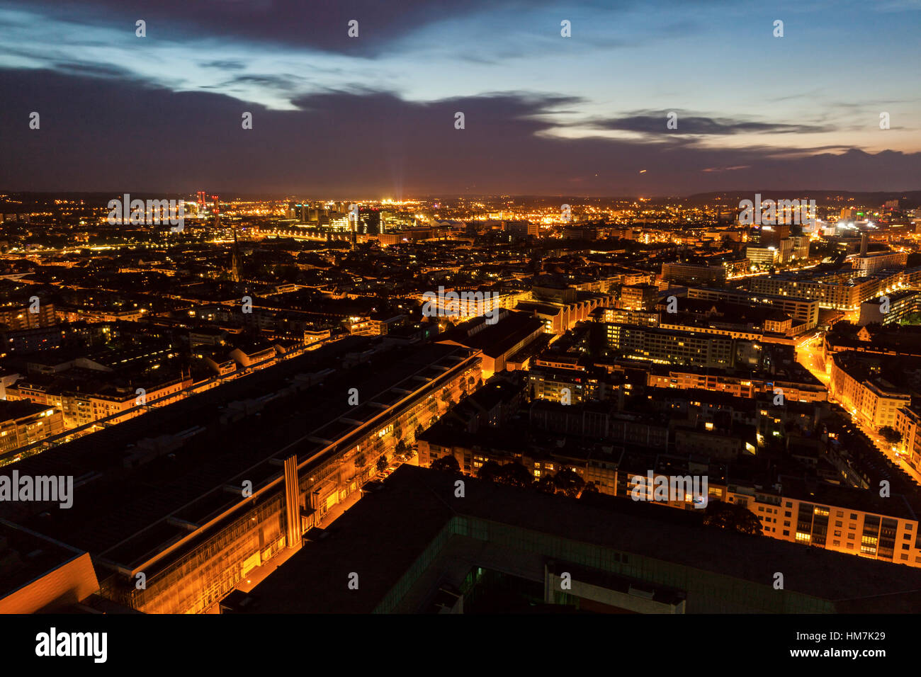 Switzerland, Basel, Basel-Stadt, Cityscape at dusk Stock Photo - Alamy