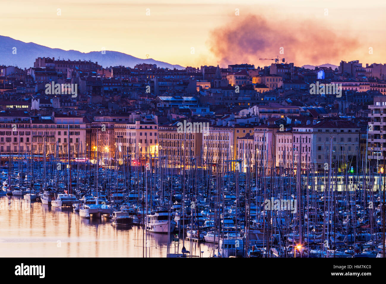 France, Provence-Alpes-Cote d'Azur, Marseille, Cityscape with Vieux ...