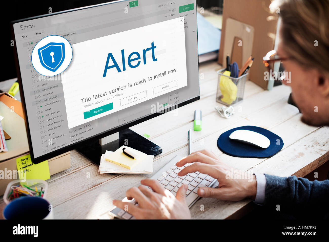 Firewall Antivirus Alert Protection Security Caution Concept Stock ...
