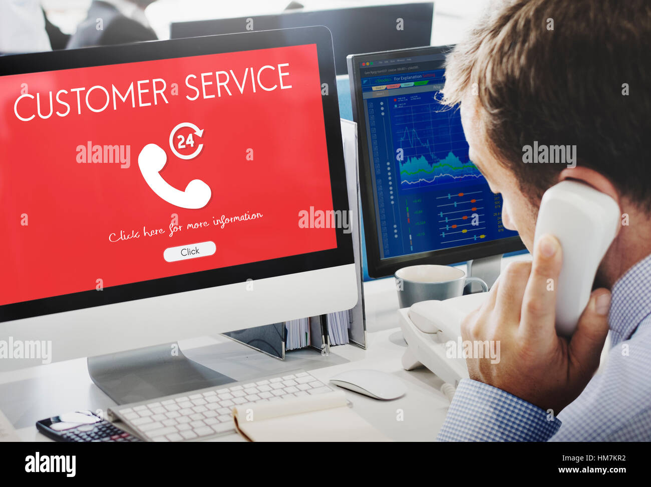 Call Center Service Information Concept Stock Photo - Alamy