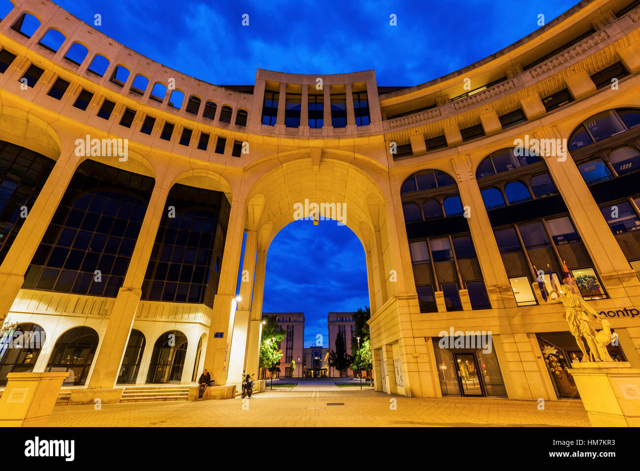 France, Occitanie, Montpellier, Modern architecture of Quartier ...