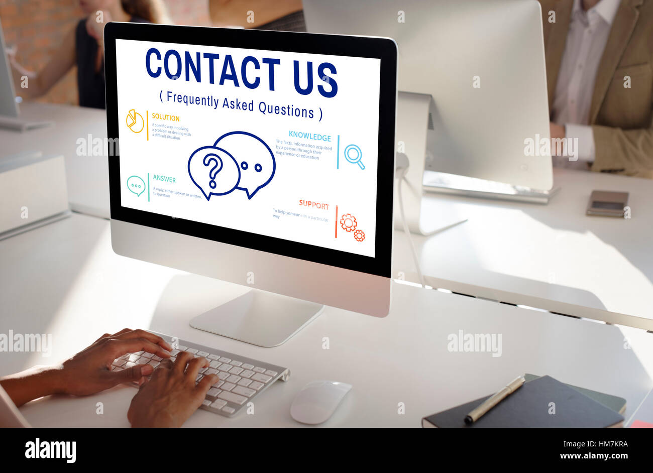 FAQs Customer Service Icon Concept Stock Photo - Alamy