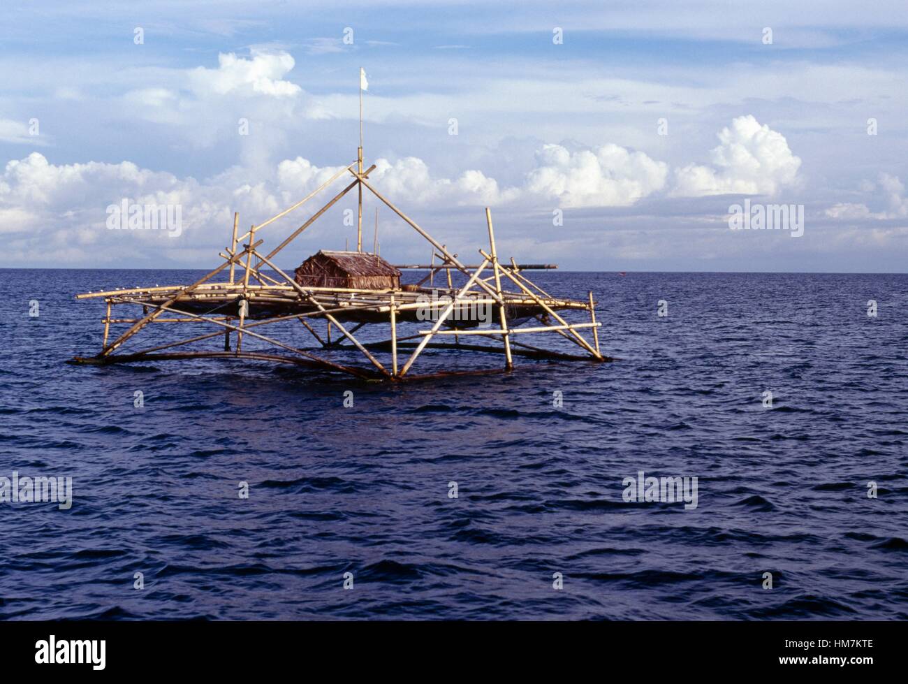 Platform for off-coast fishing, Sunda Strait, West Java island ...
