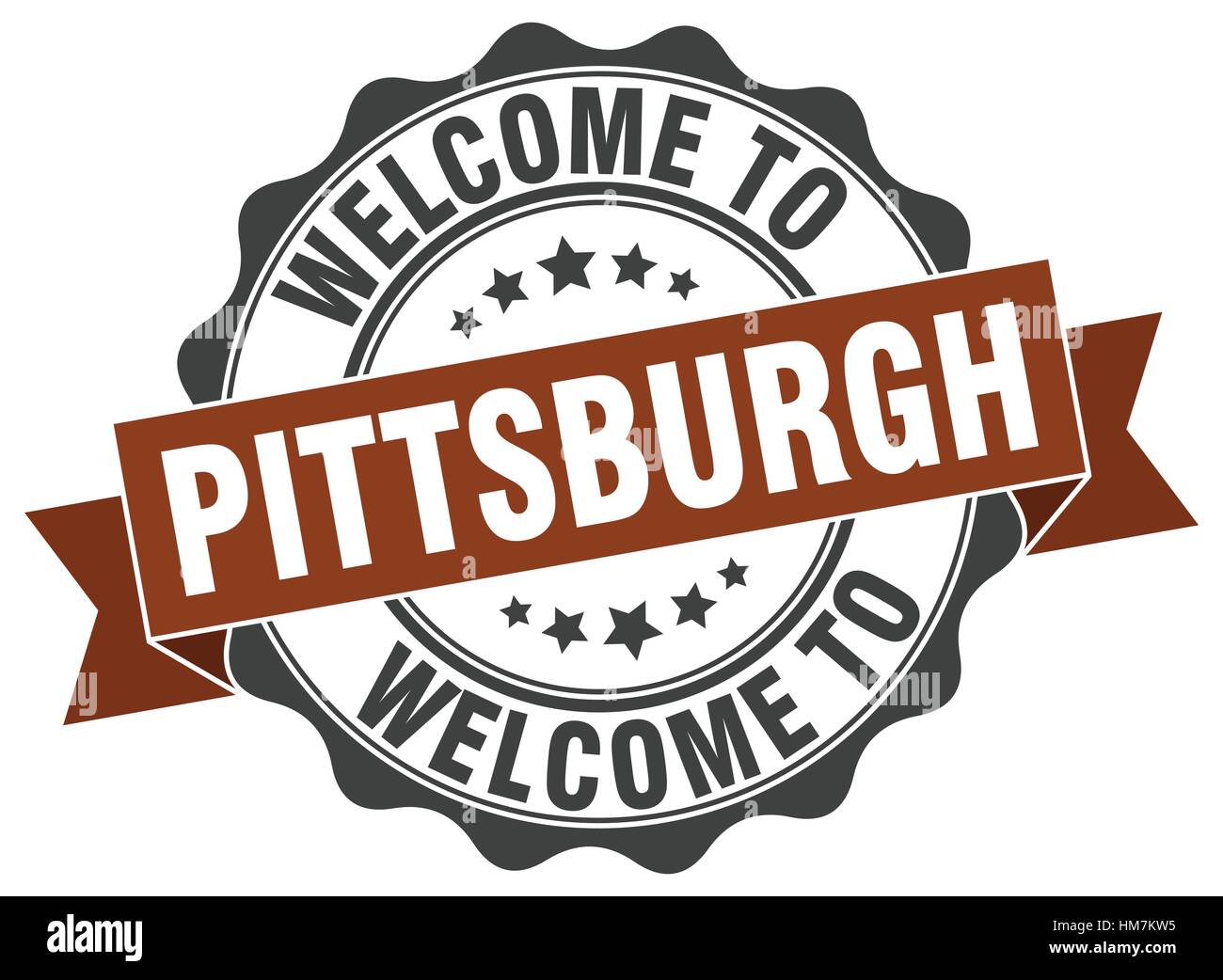 Pittsburgh round ribbon seal Stock Vector Image & Art - Alamy