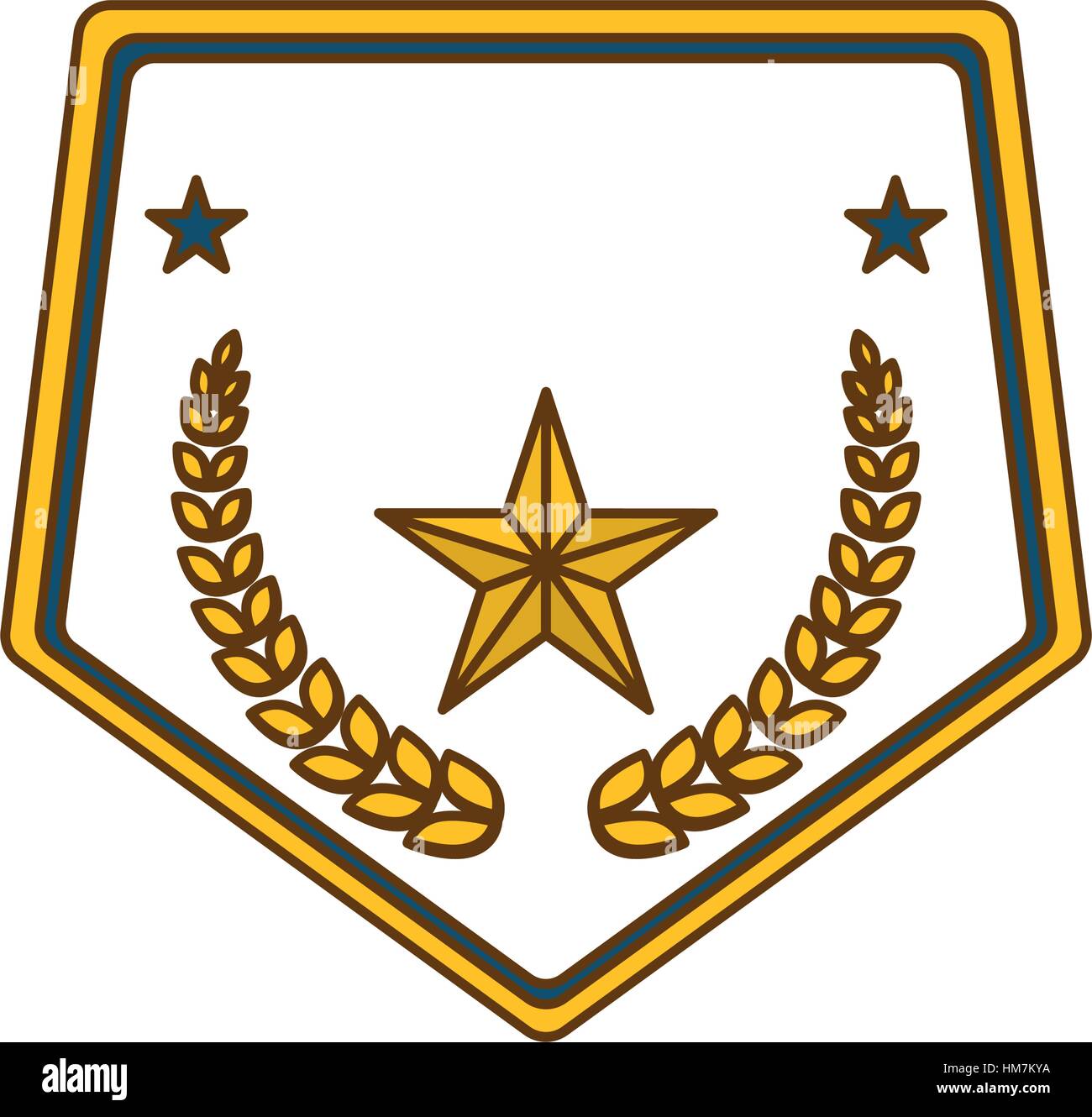 gold police badge icon image, vector illustration Stock Vector Image ...
