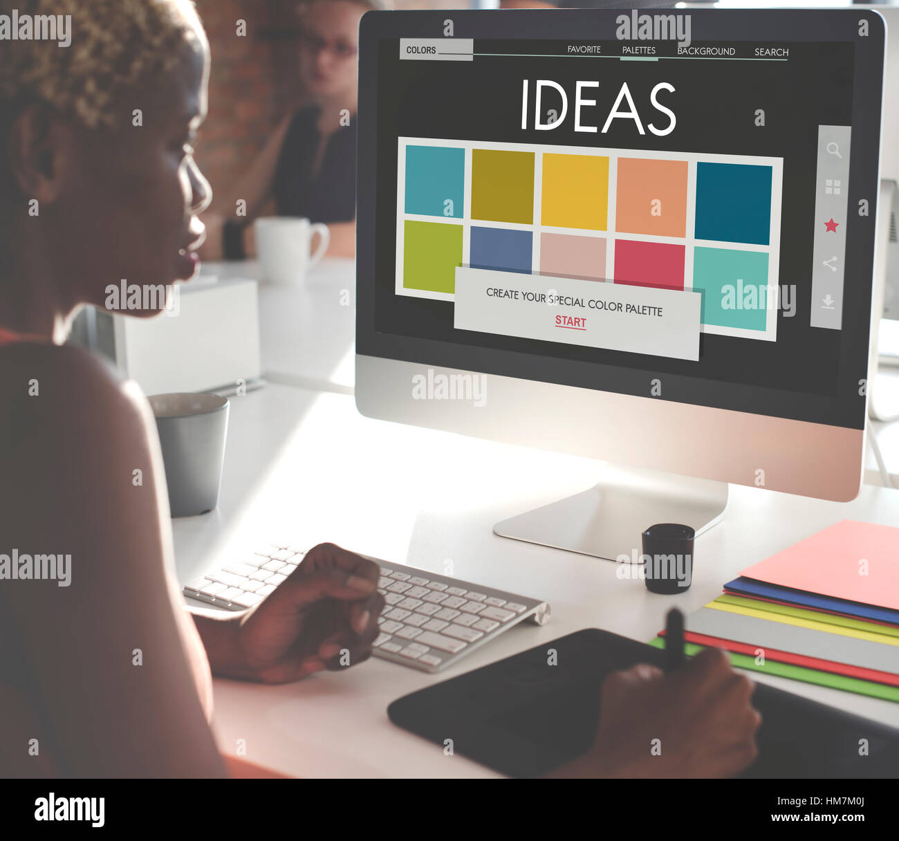 Colour Shade Design Colourful Palette Concept Stock Photo - Alamy