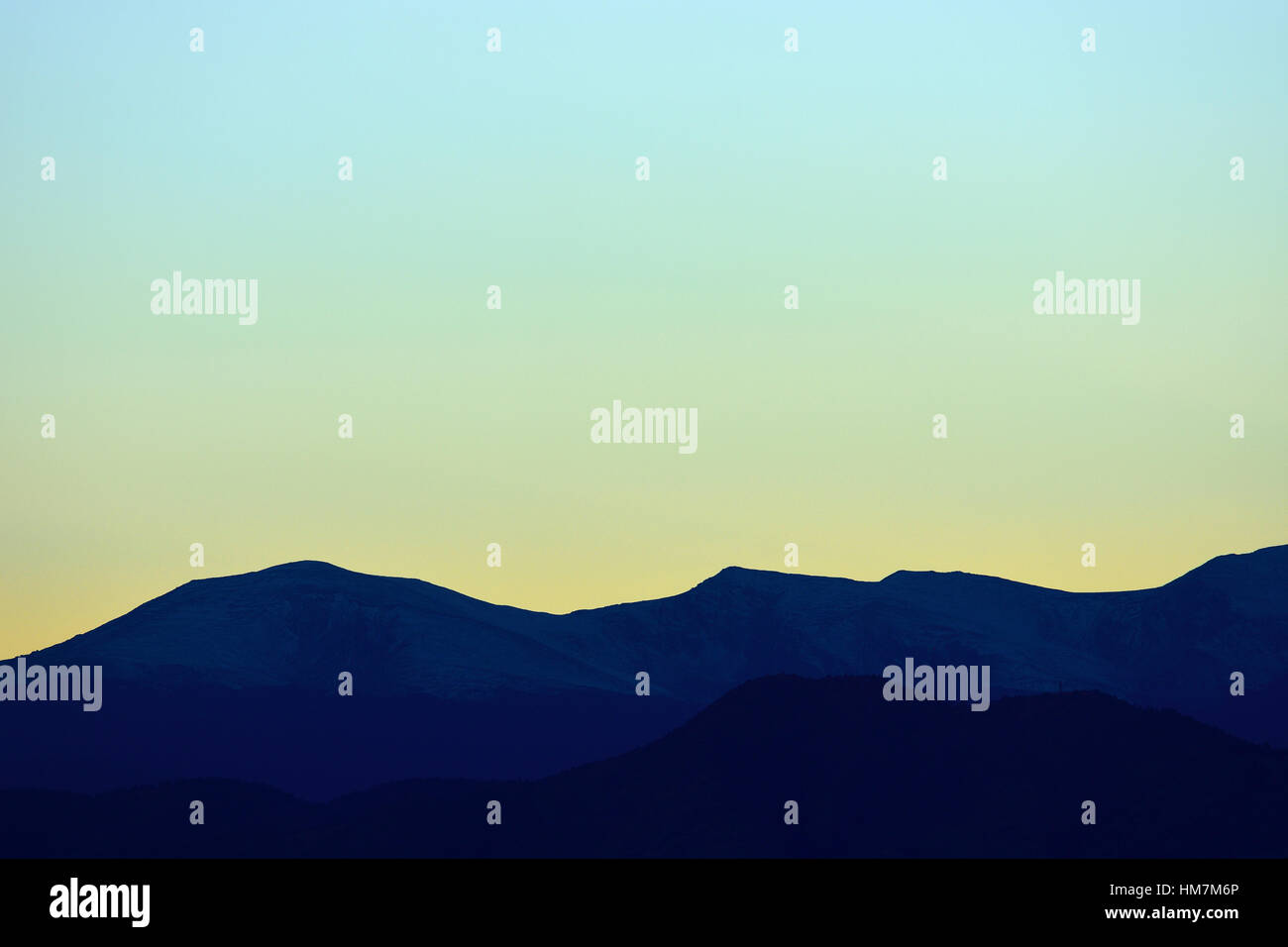USA, Colorado, Denver, Mountain landscape at sunset Stock Photo - Alamy