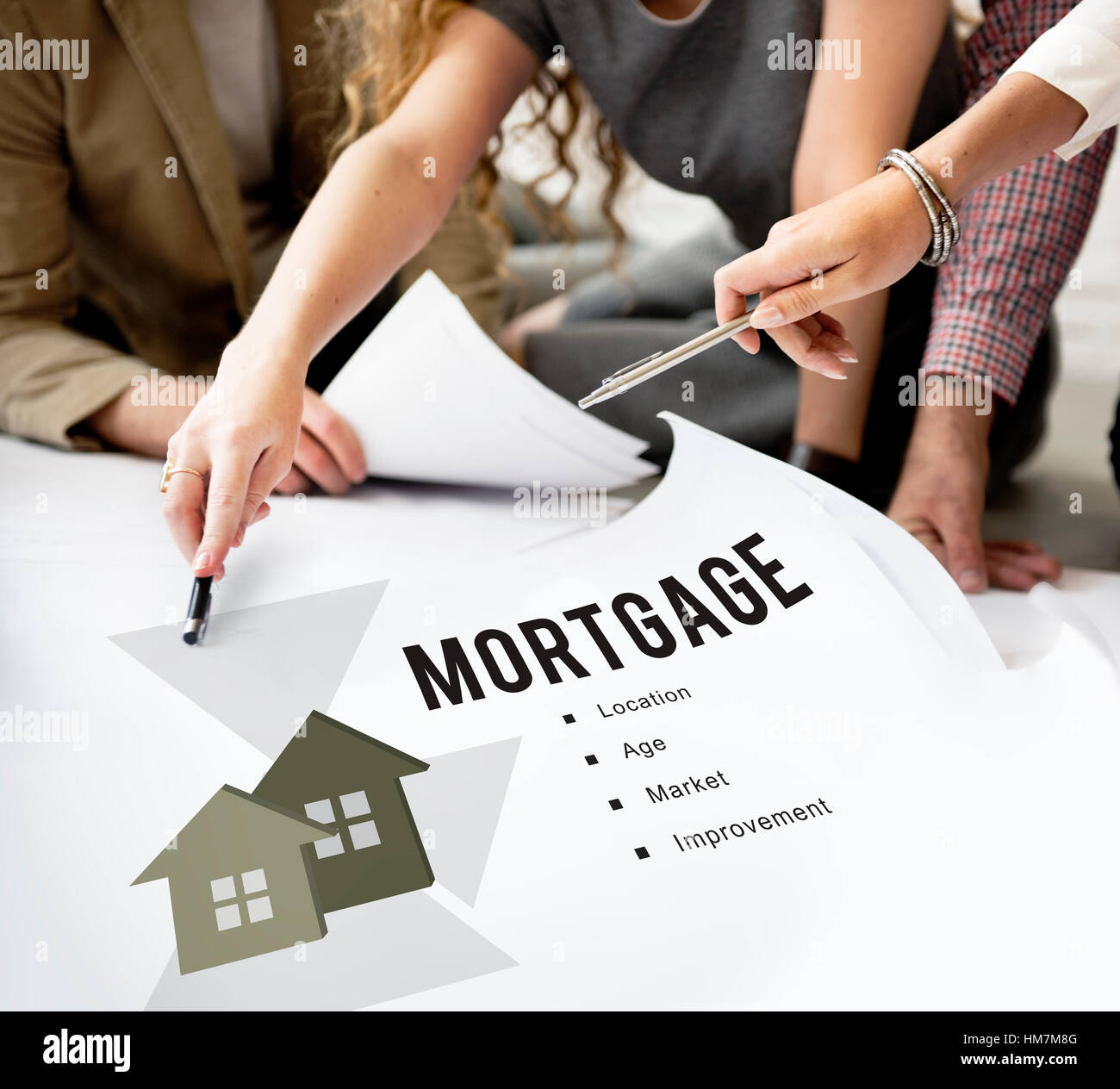 Real Estate Mortgage Loan Concept Stock Photo - Alamy