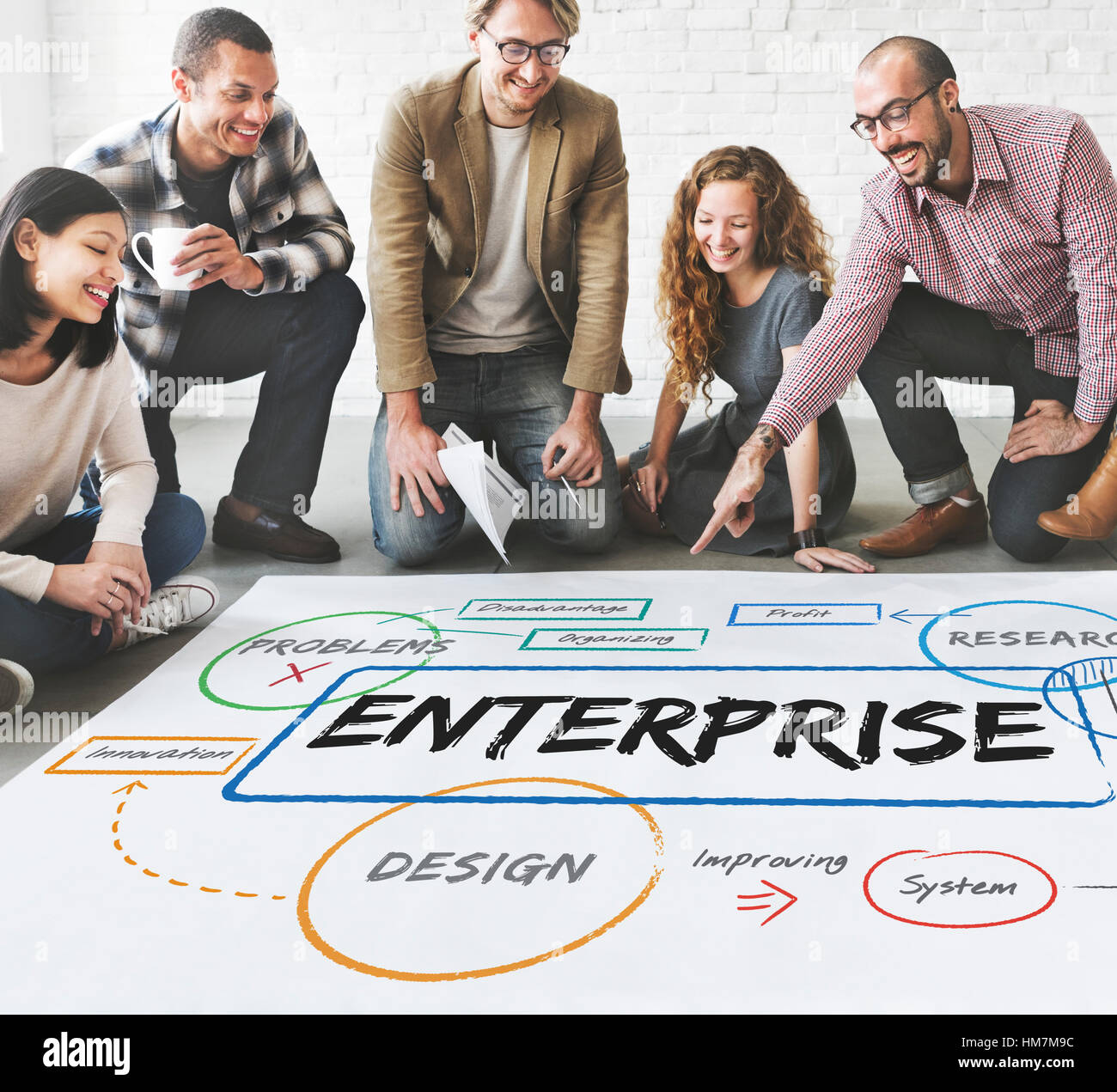 Business planning process diagram chart Stock Photo - Alamy
