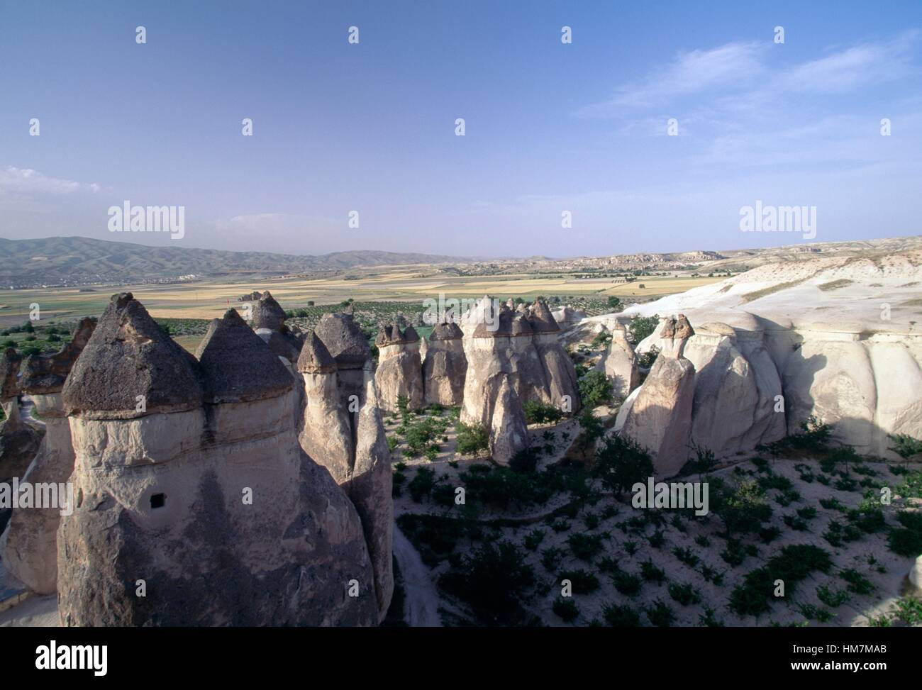 Fairy chimneys (tuff pyramids) around Zelve (UNESCO World Heritage List ...