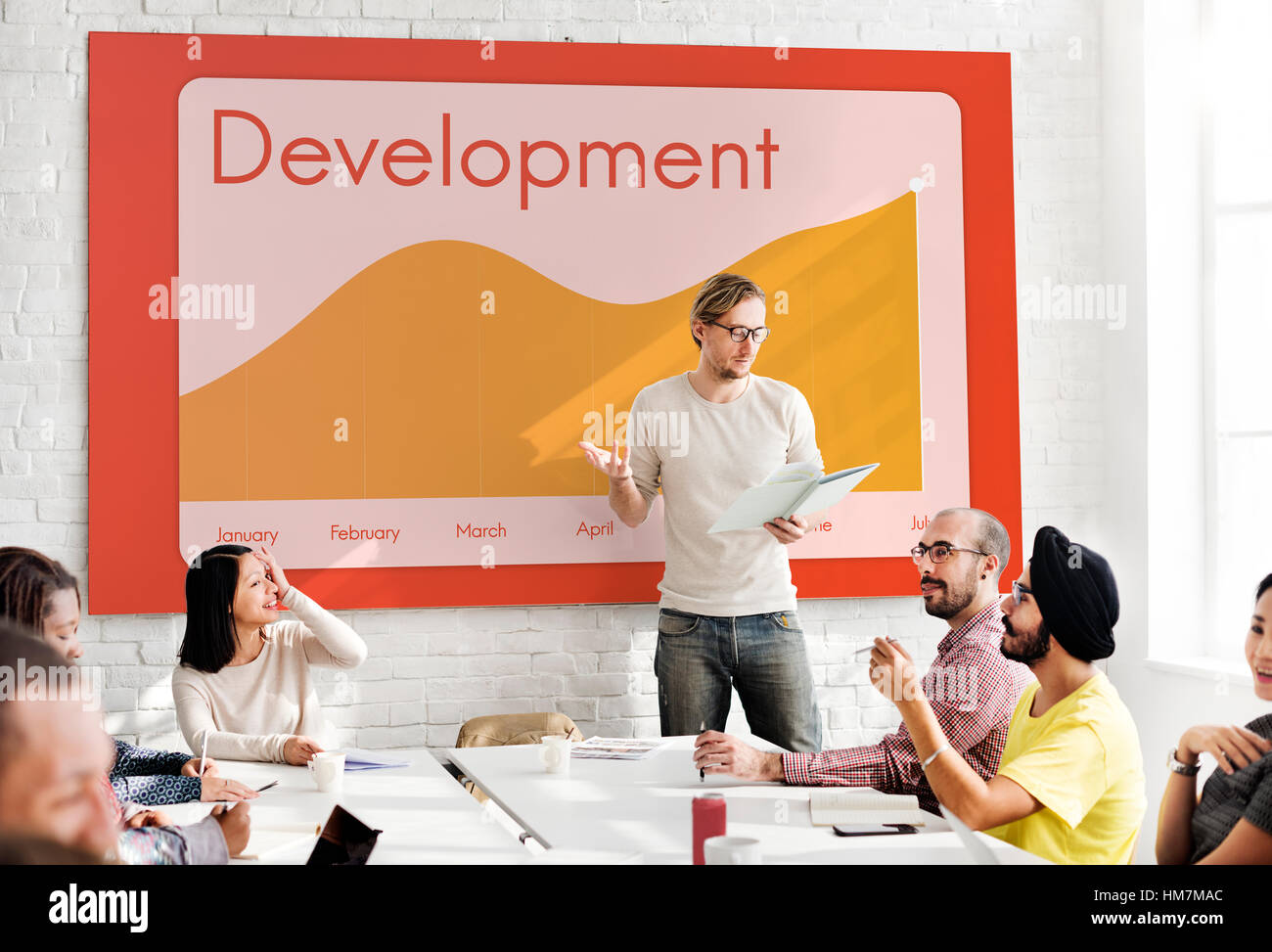Graph Progress Report Analysis Concept Stock Photo - Alamy