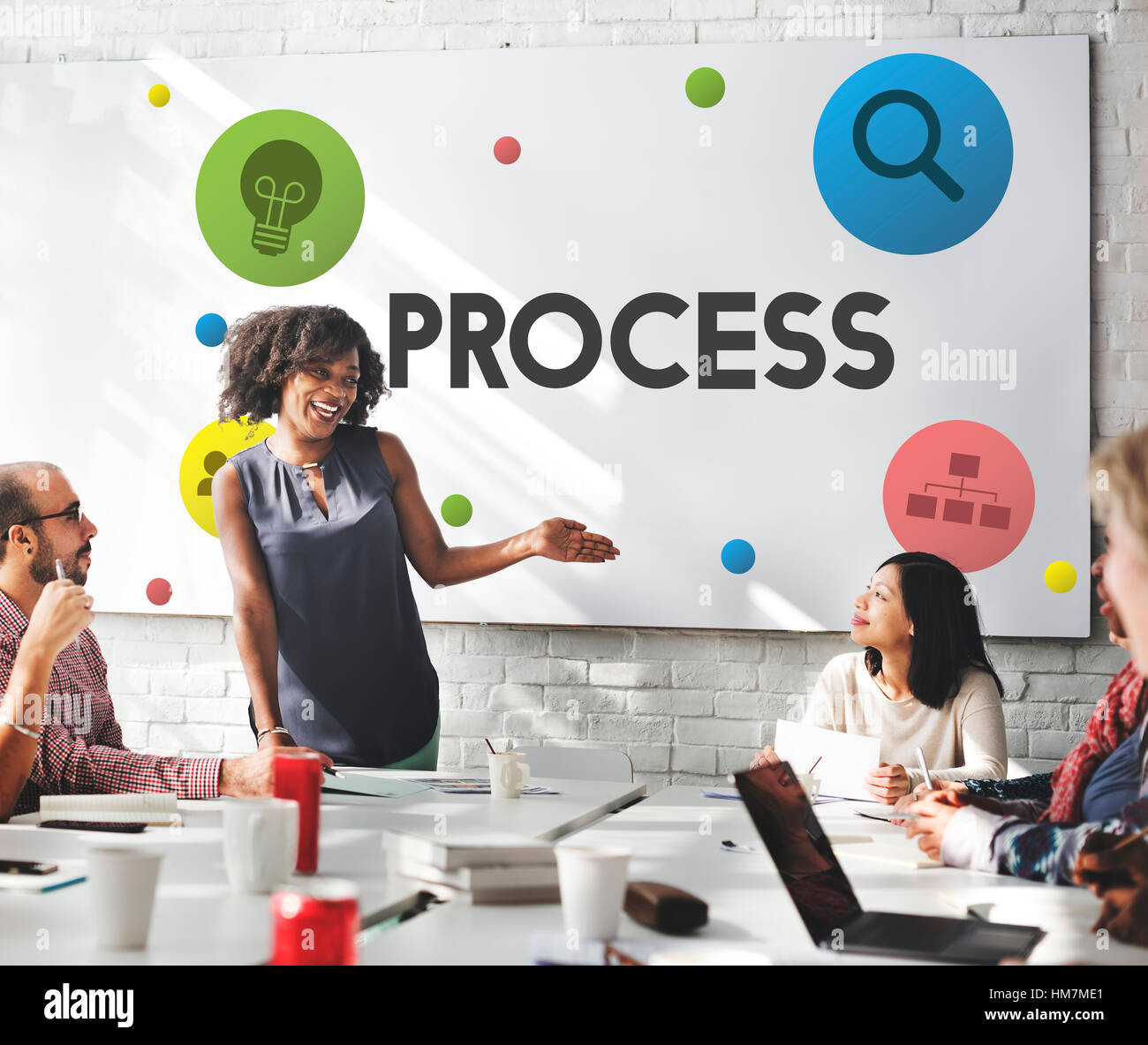 Process Progress Creartive Work Concept Stock Photo - Alamy