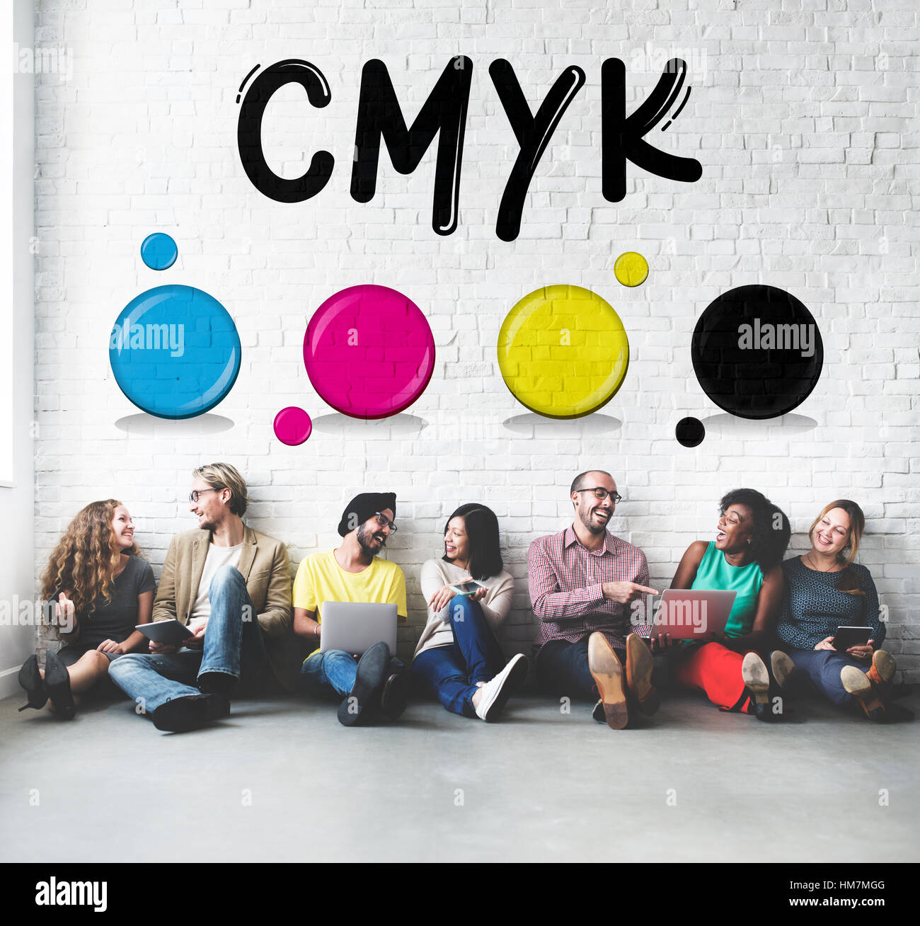 CMYK Creative Design Color Ink Mixture Printing Concept Stock Photo - Alamy