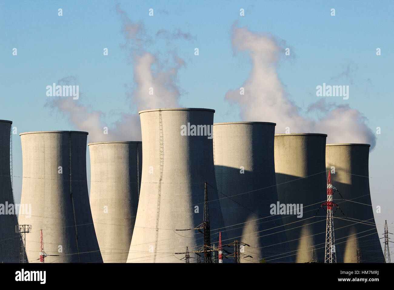 detail of cooling towers of nuclear power plant Stock Photo - Alamy