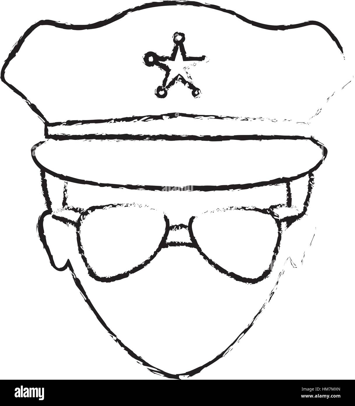 figure police face icon image, vector illustration Stock Vector Image ...