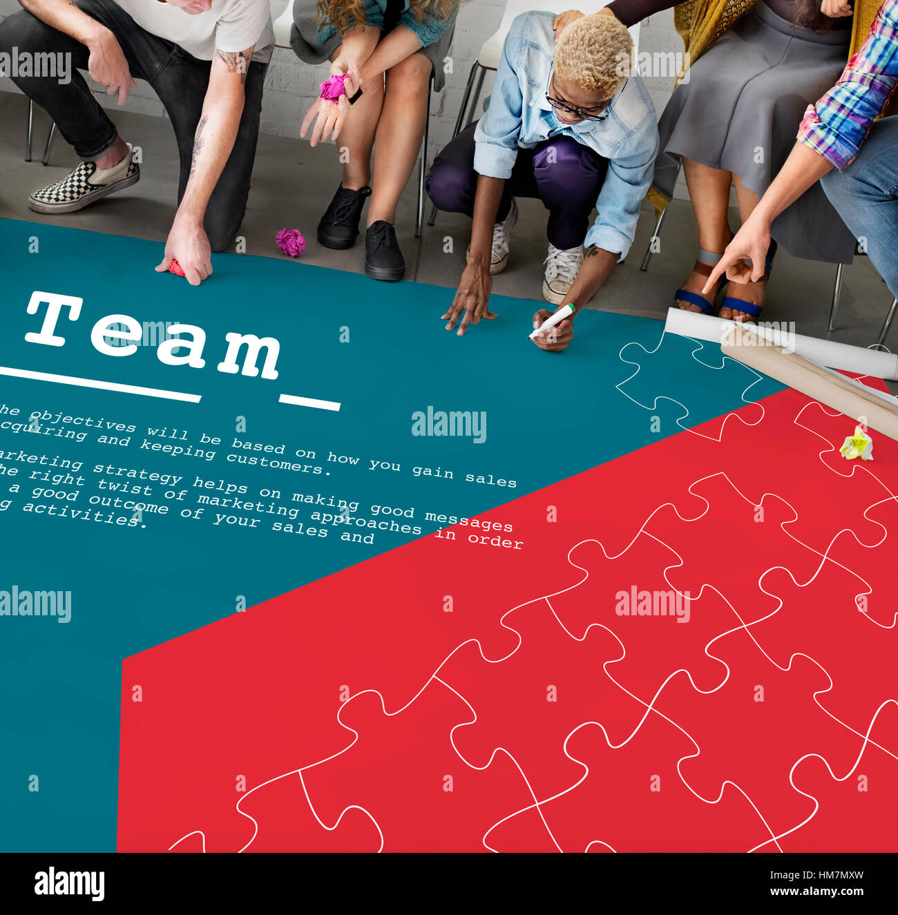 Team Work Collaboration Cooperation Concept Stock Photo - Alamy