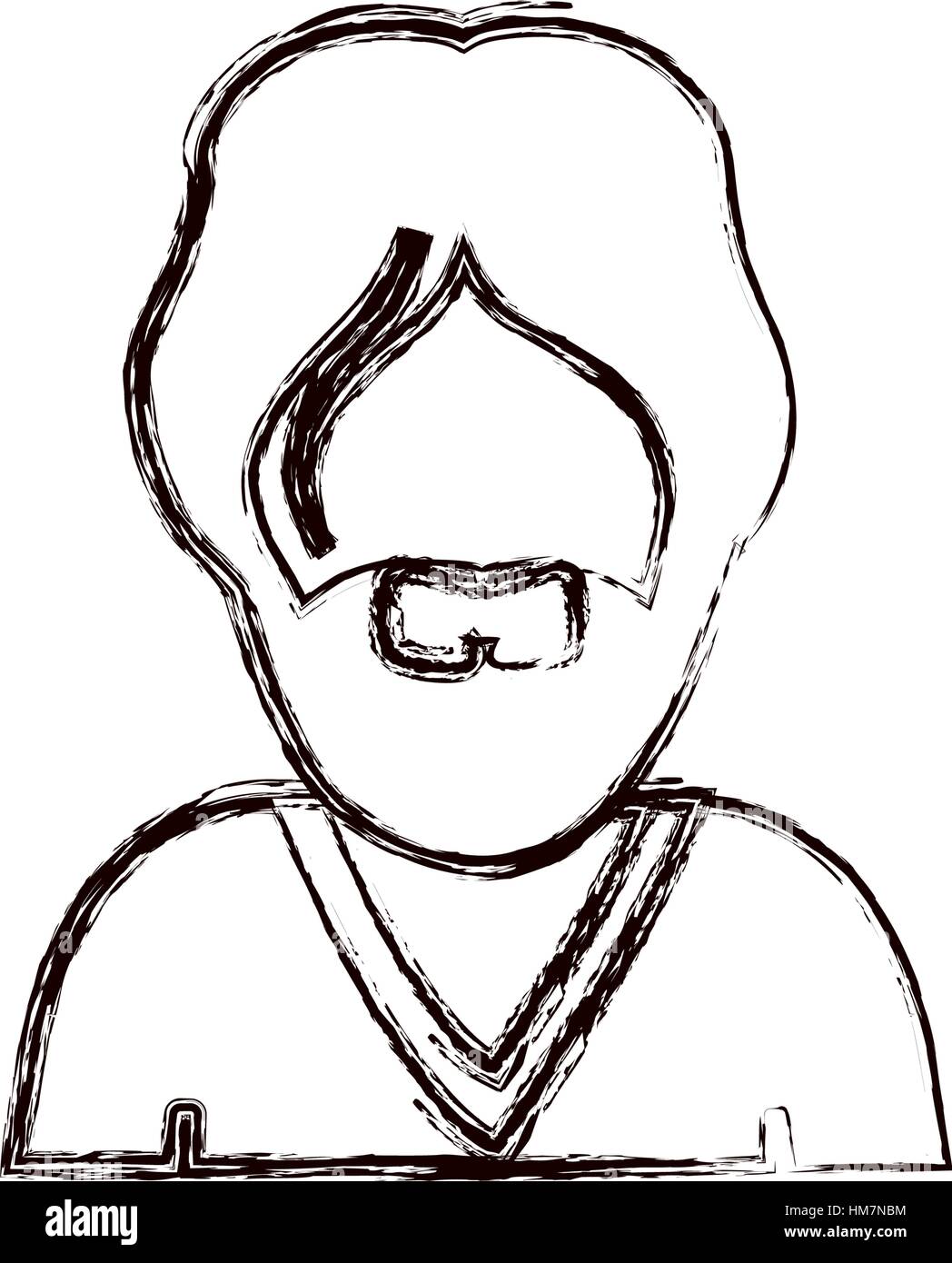 blurred silhoutte half body man with beard without face vector ...