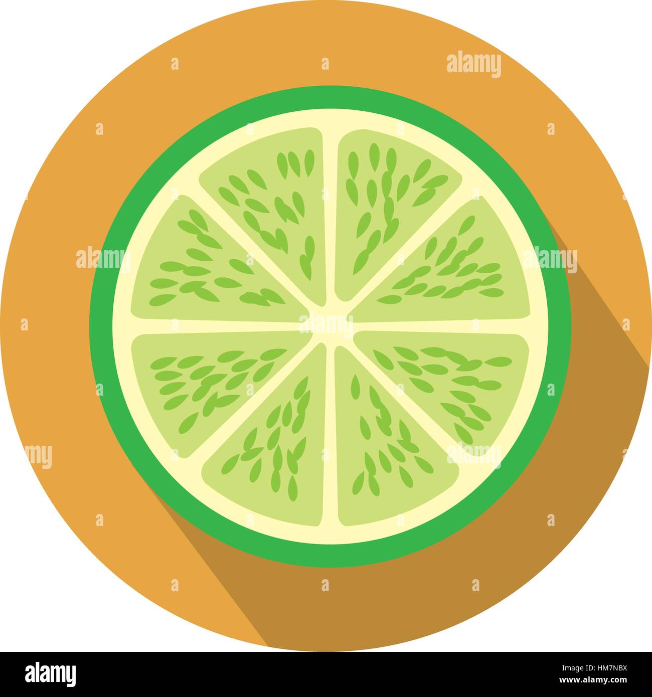 colorful circular shape with slice lemon fruit vector illustration ...