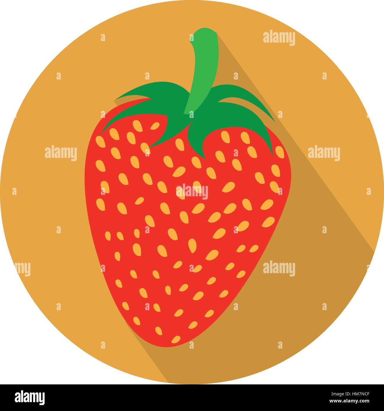 colorful circular shape with strawberry fruit vector illustration Stock ...