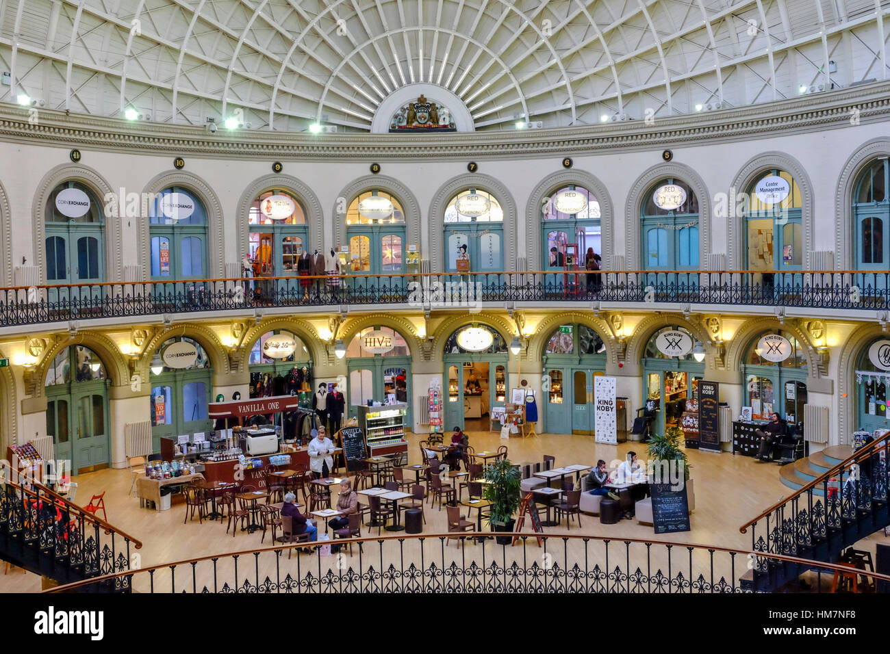 The interior of the Corn Exchange, Leeds Stock Photo - Alamy