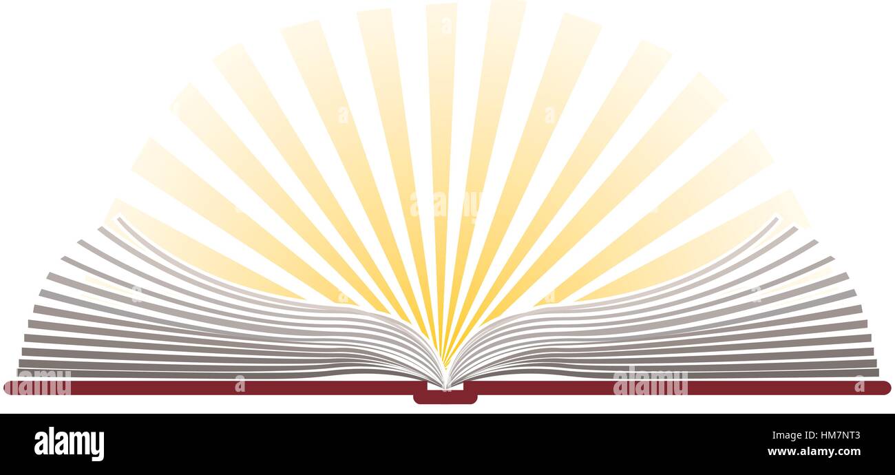 colorful silhouette with holy bible open vector illustration Stock ...