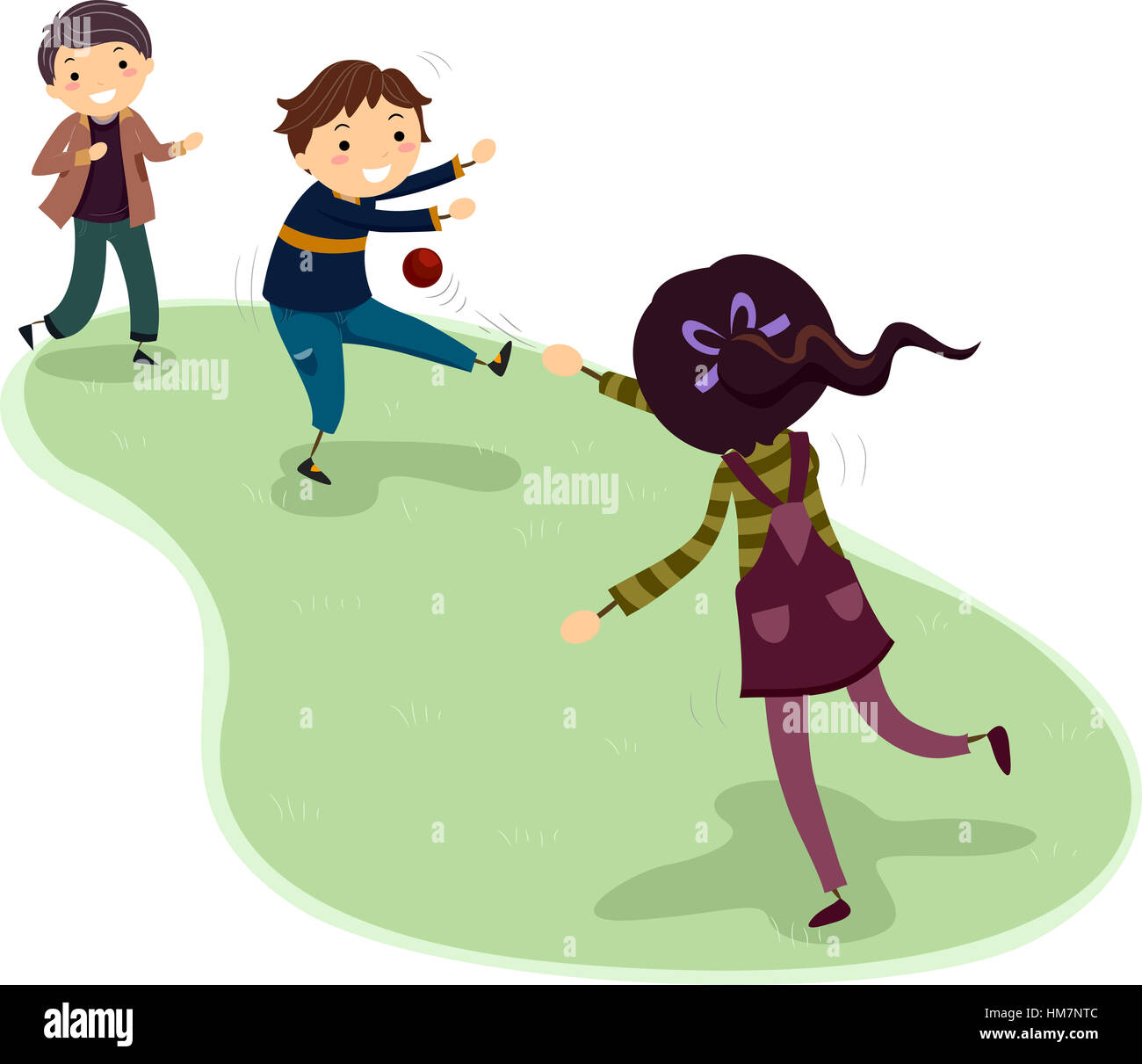 Stickman Illustration of Kids Playing Dodge ball in a Park Stock Photo ...
