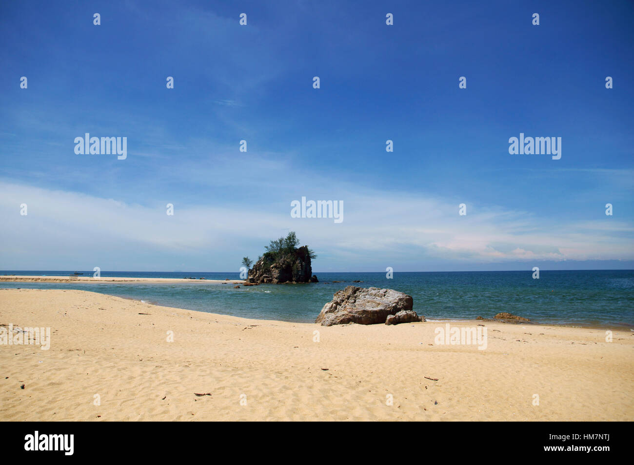 Beach at kemasik Stock Photo - Alamy
