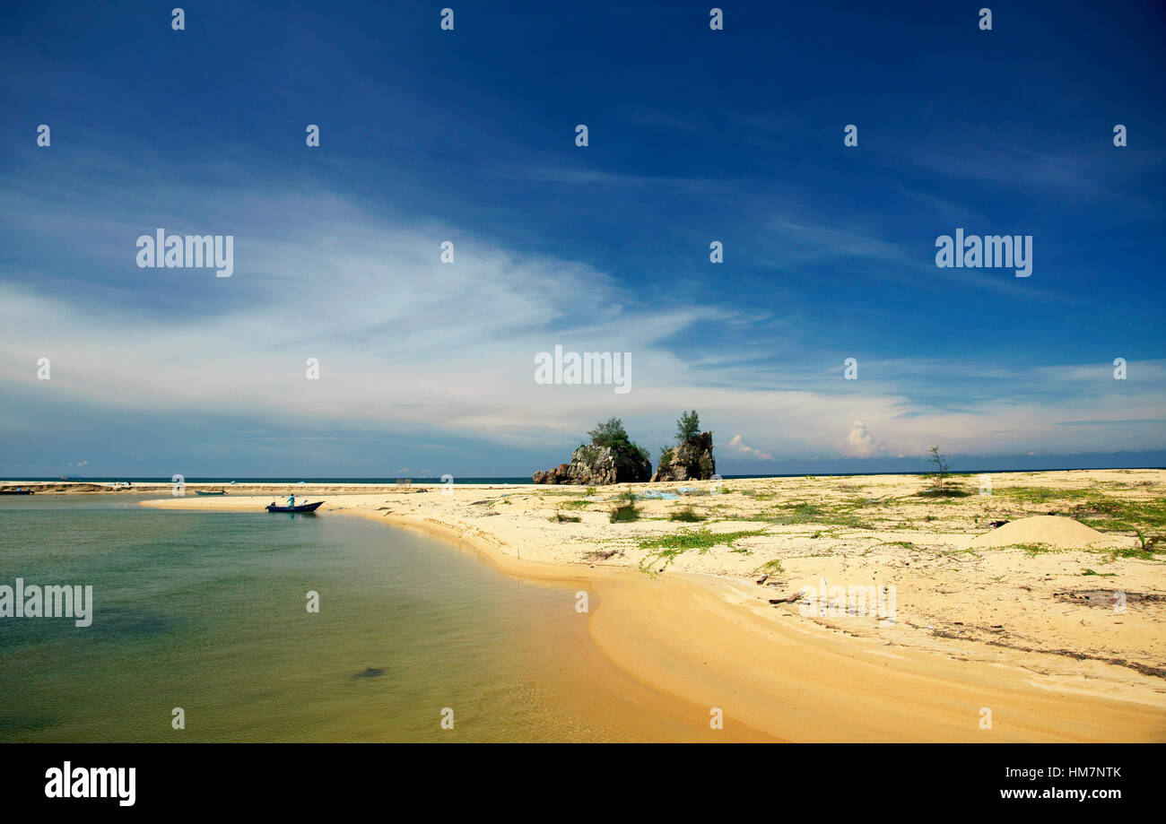 Beach at Kemasik Stock Photo - Alamy