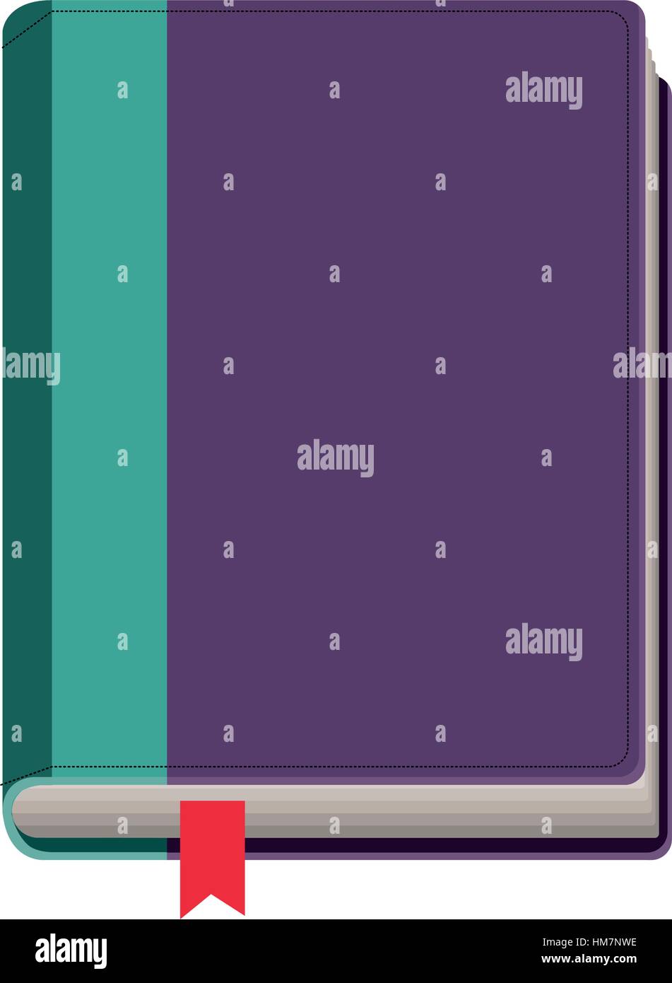 colorful silhouette with book with ribbon vector illustration Stock ...