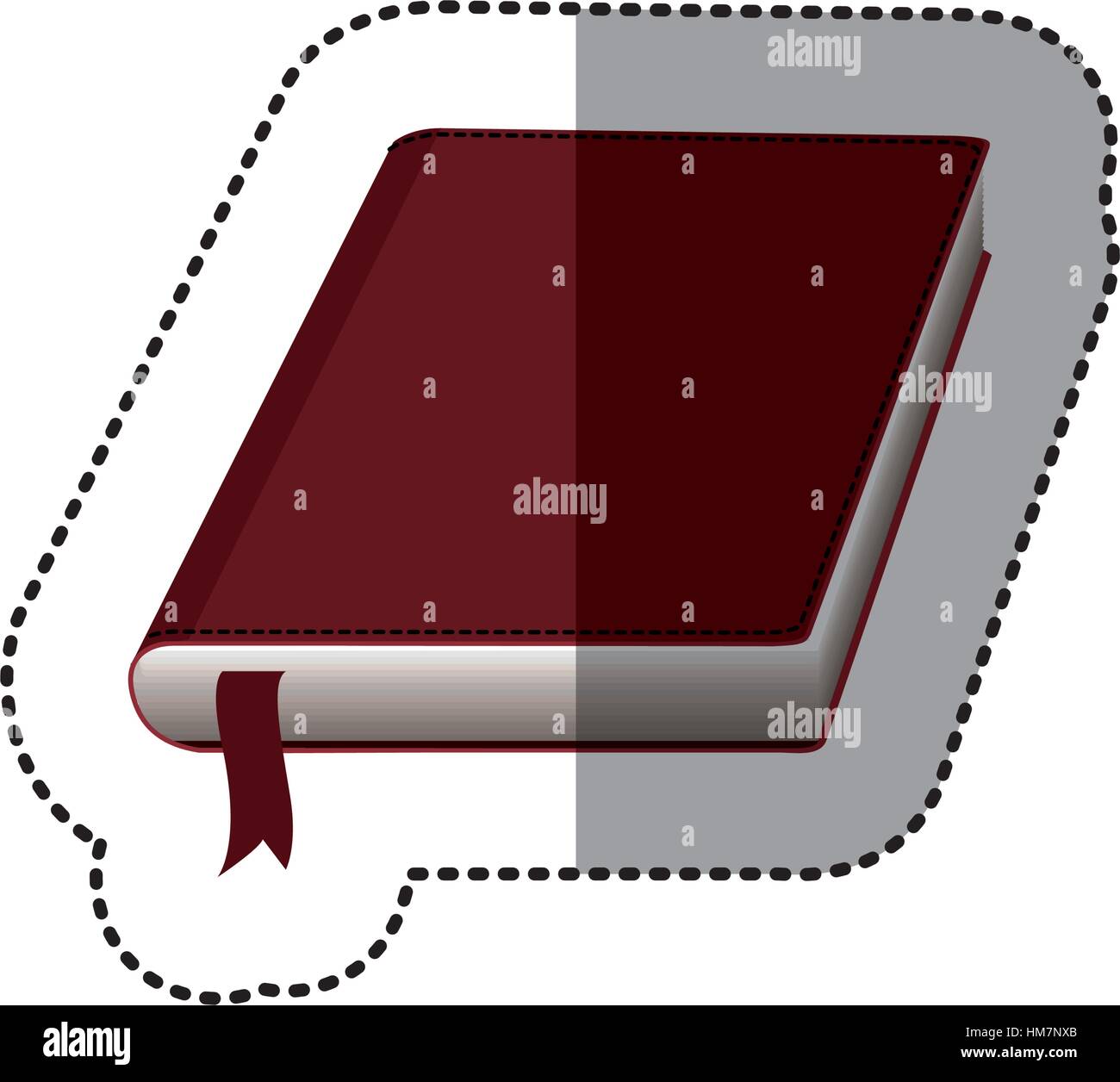 middle shadow sticker colorful with holy bible and ribbon vector ...