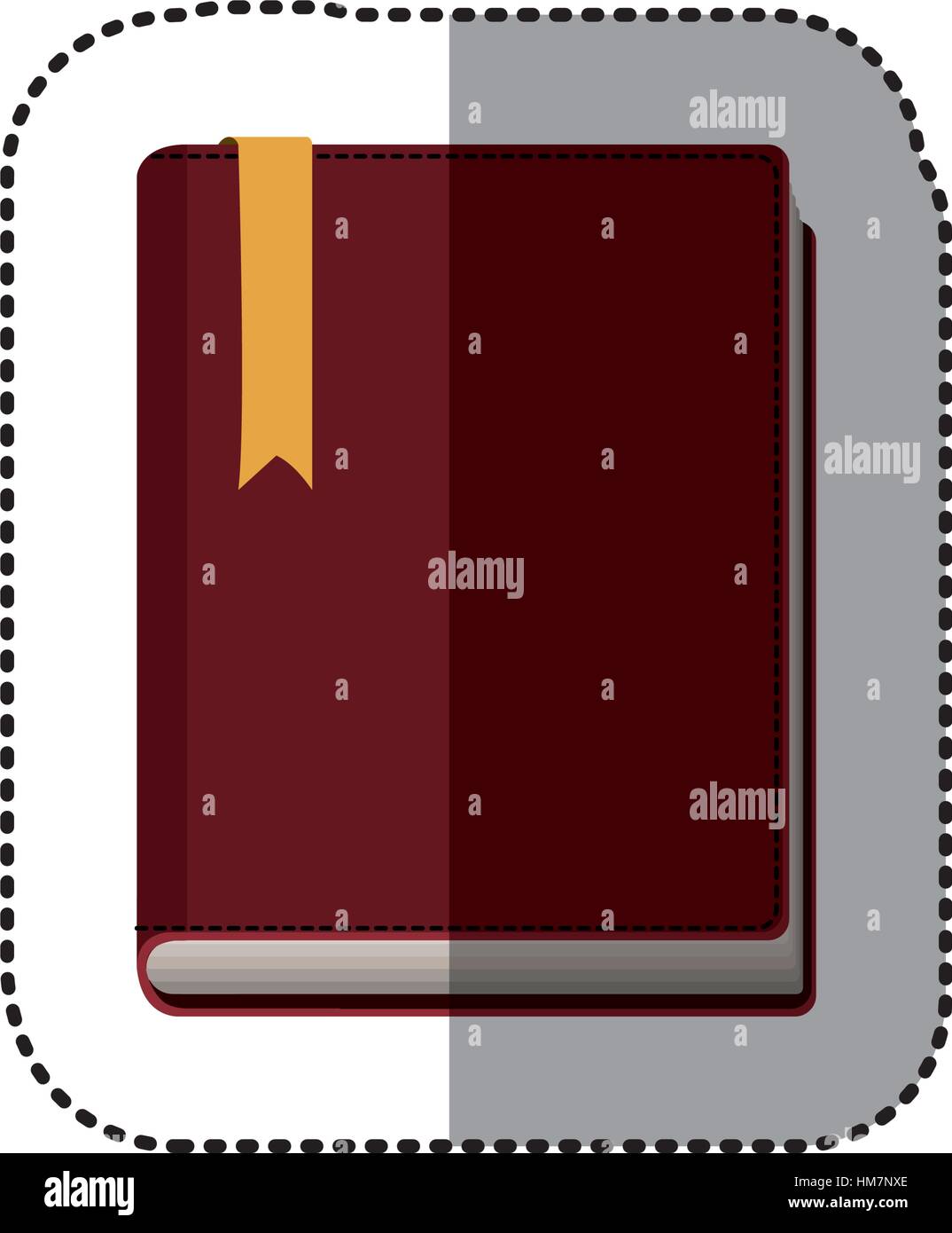 middle shadow sticker colorful with holy bible and ribbon vector ...