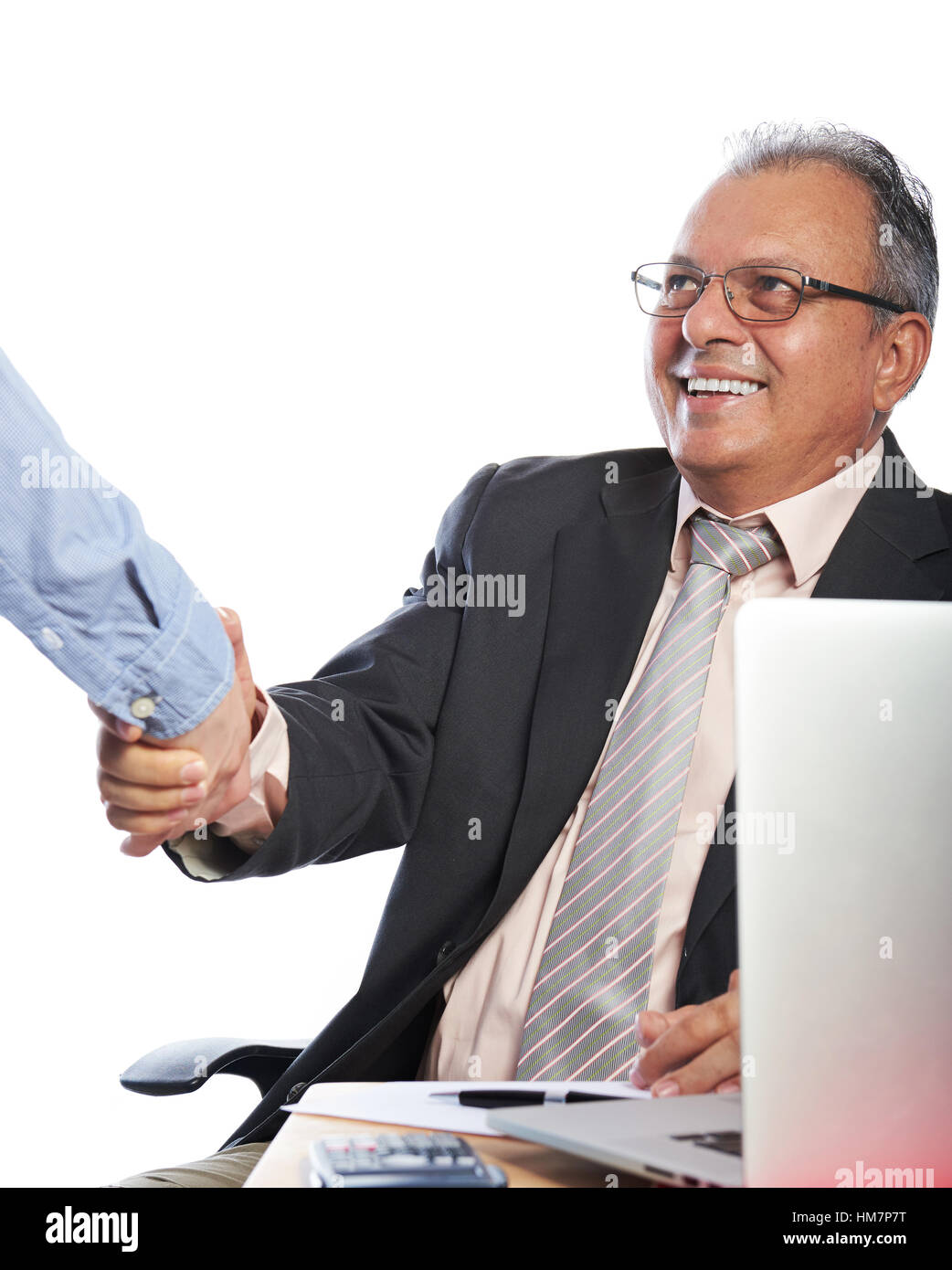 business man partner handshake isolated on white Stock Photo - Alamy