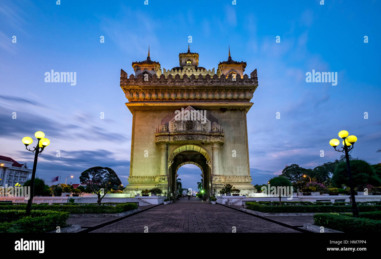 Patuxay monument is dedicated to the deads during the Independance war ...
