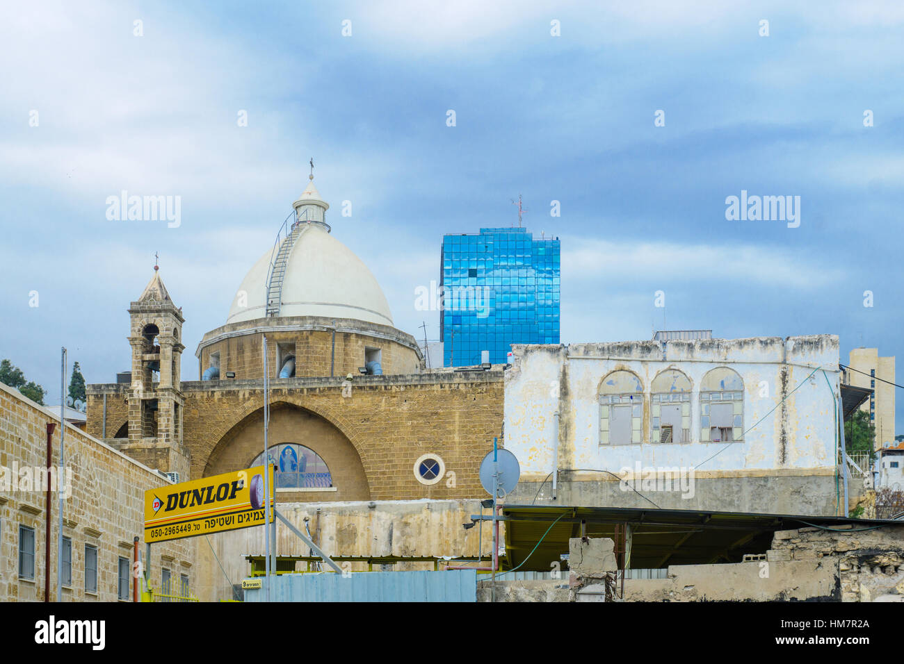 HAIFA, ISRAEL - DECEMBER 08, 2016: View of the Maronite Cathedral of St ...