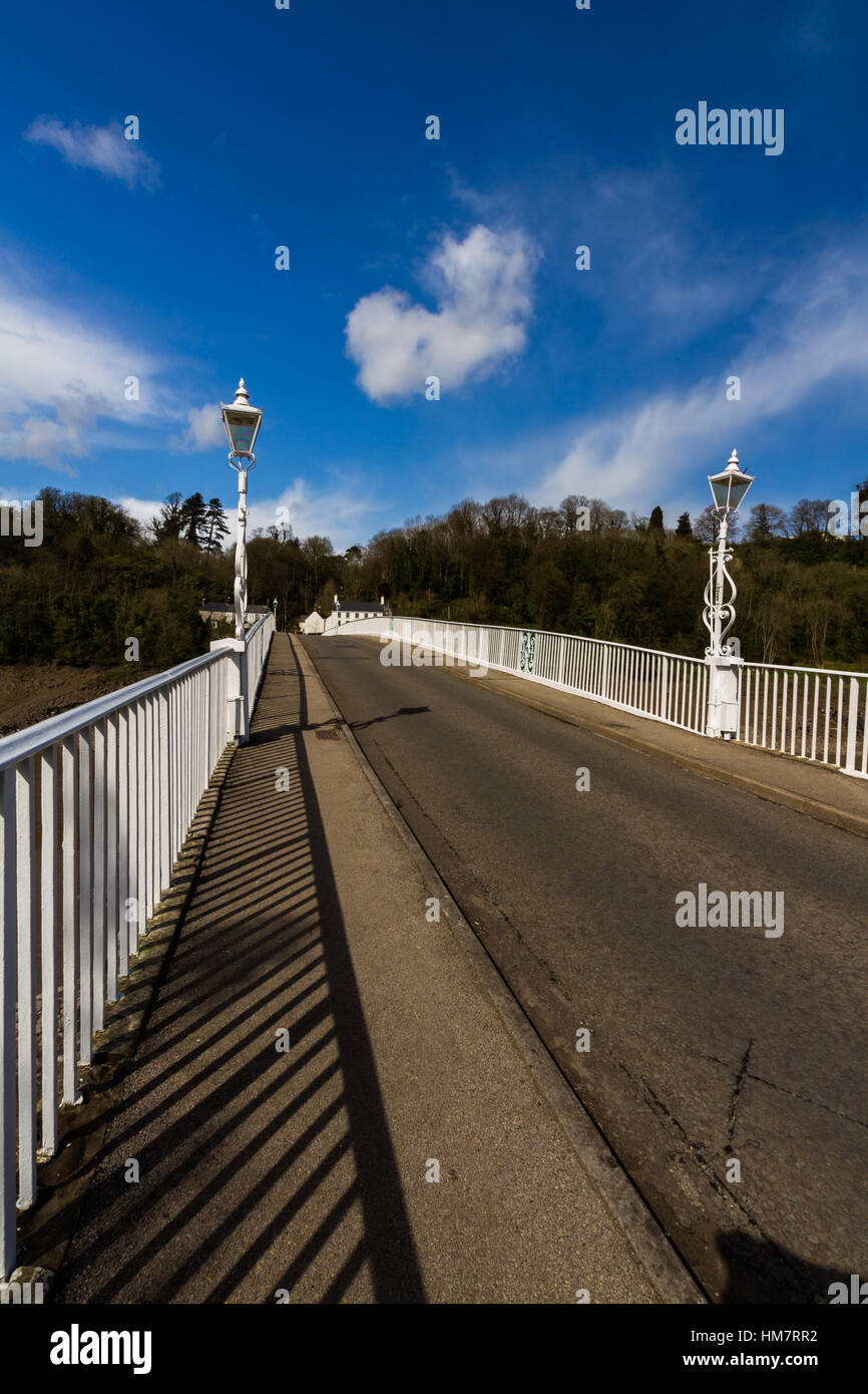 Old road bridge over River Wye connecting Chepstow, Wales and Tutshill ...