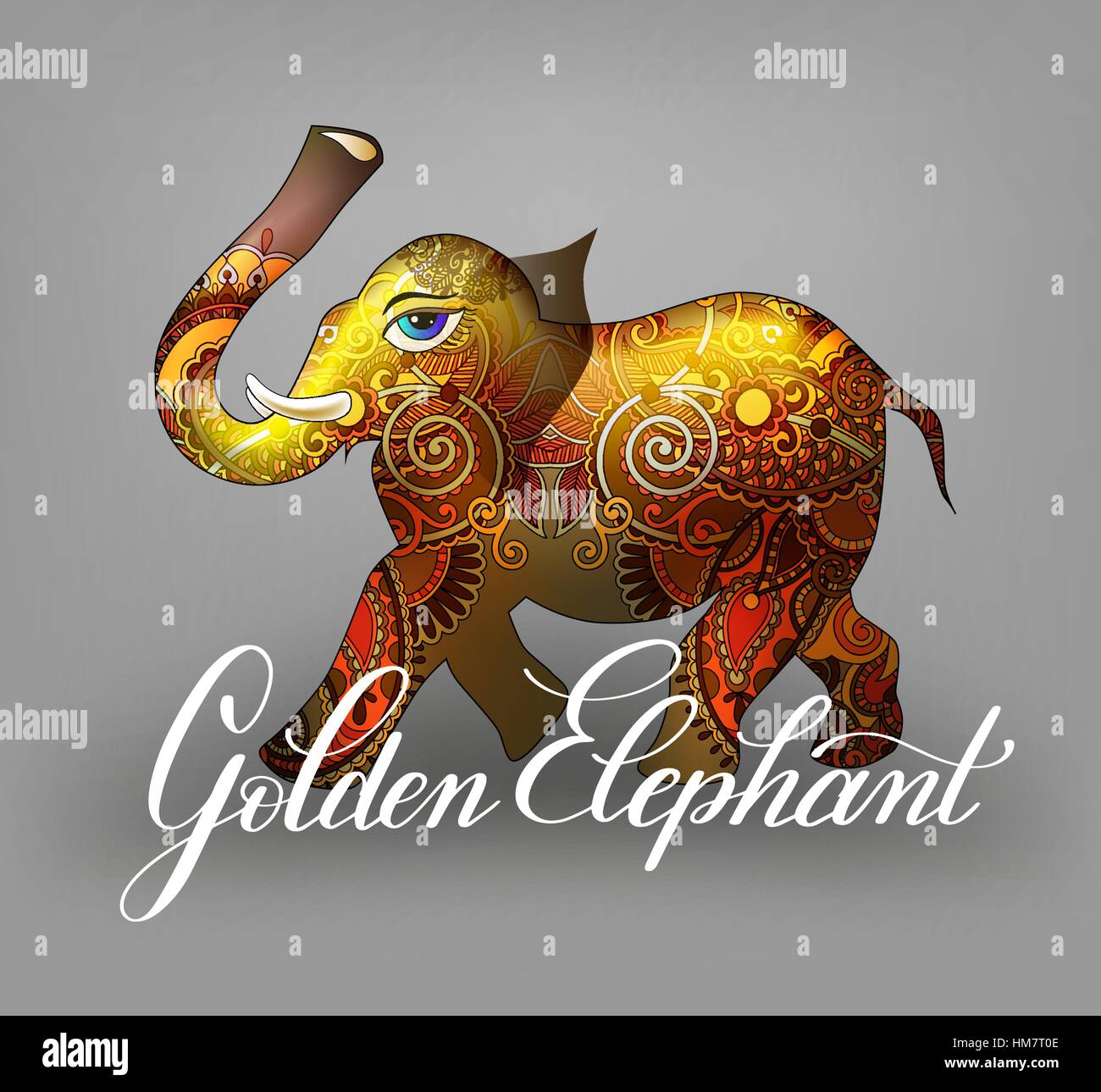 African elephant sculpture art Stock Vector Images - Alamy