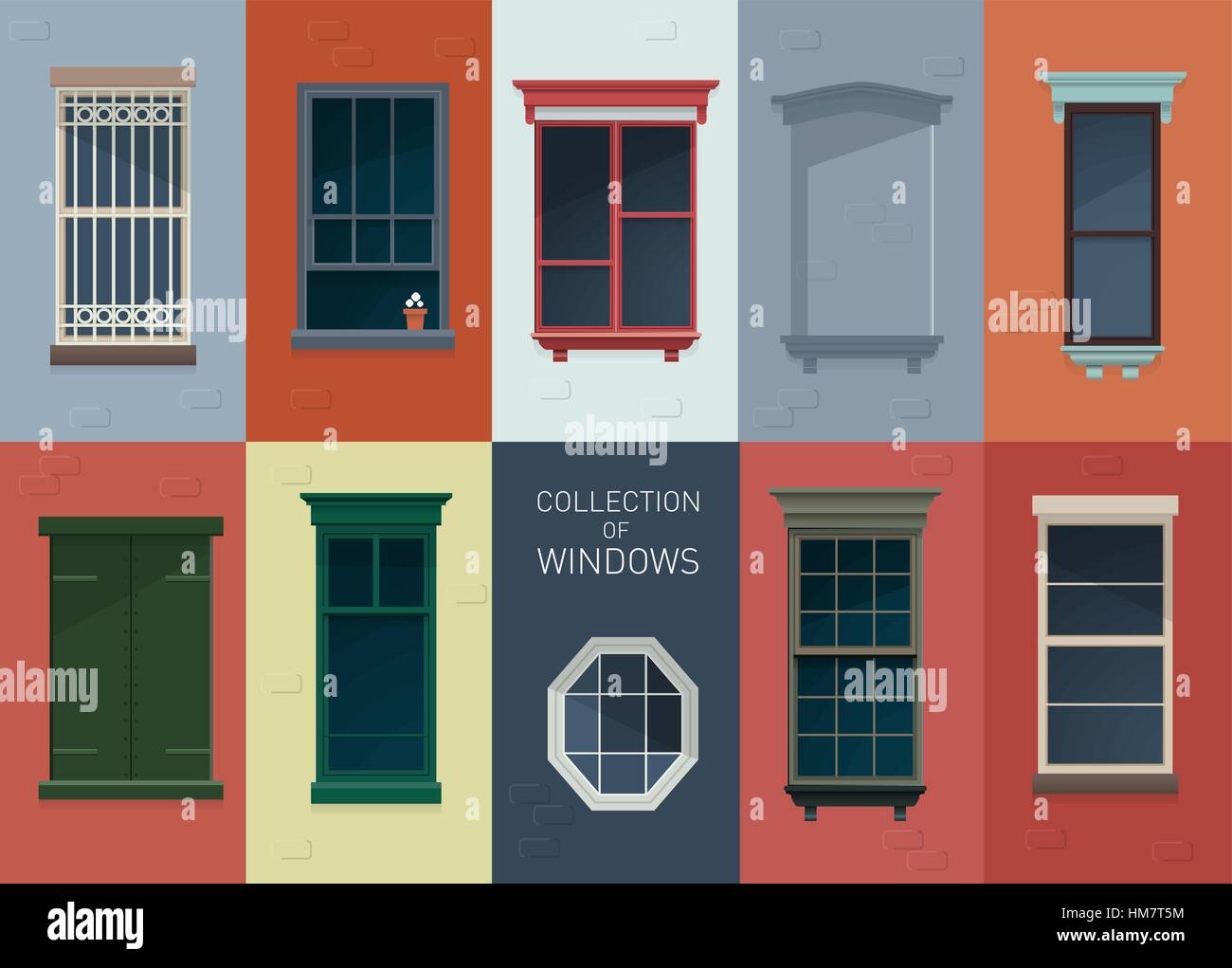 Window old Stock Vector Images - Alamy
