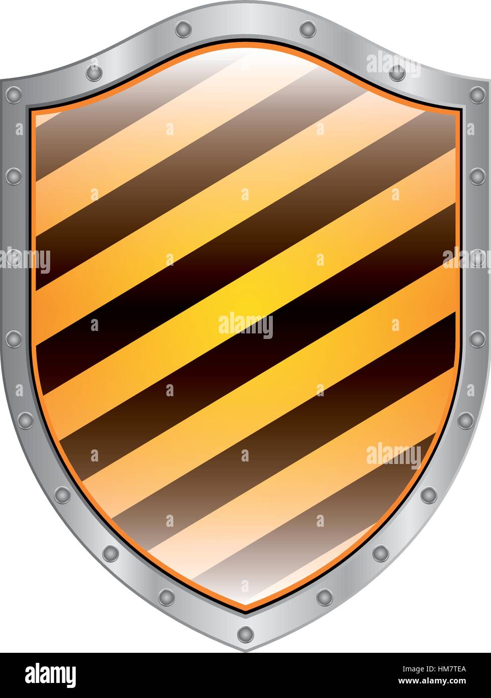 metallic shield with diagonal stripe vector illustration Stock Vector ...