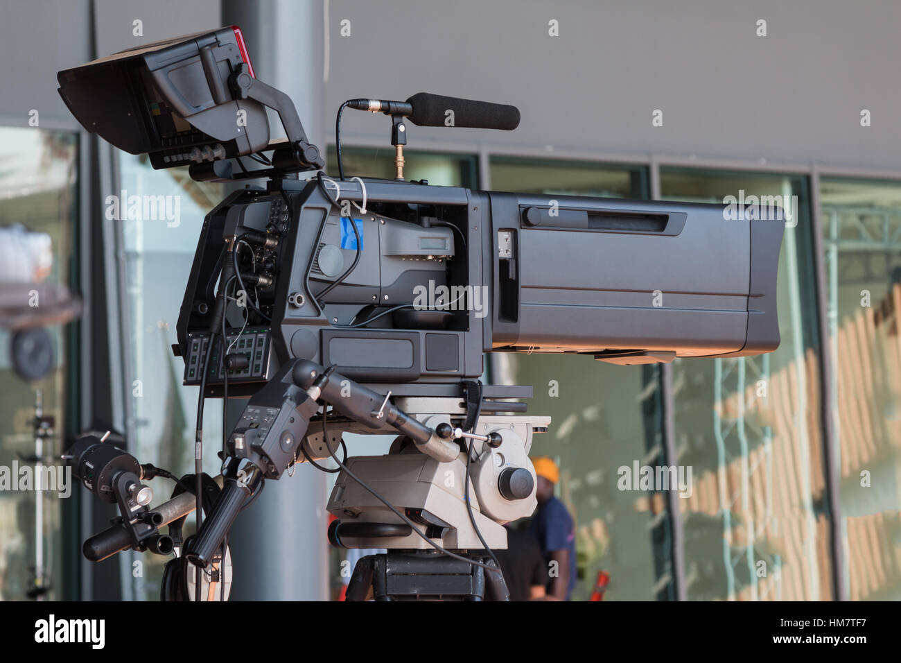 Professional Digital Video Camera for Tv News Broadcasting Stock Photo ...