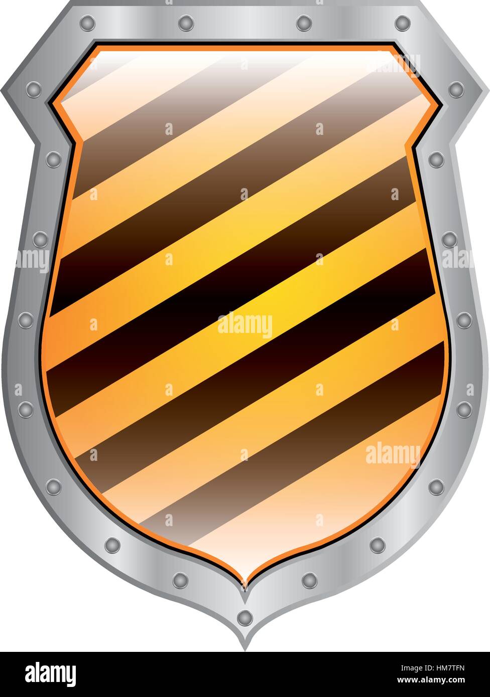 metallic shield with diagonal stripe vector illustration Stock Vector ...